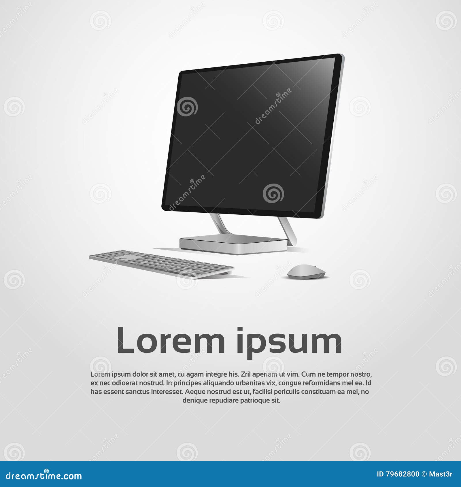 Desktop Logo Modern Computer Workstation Icon Stock Vector ...