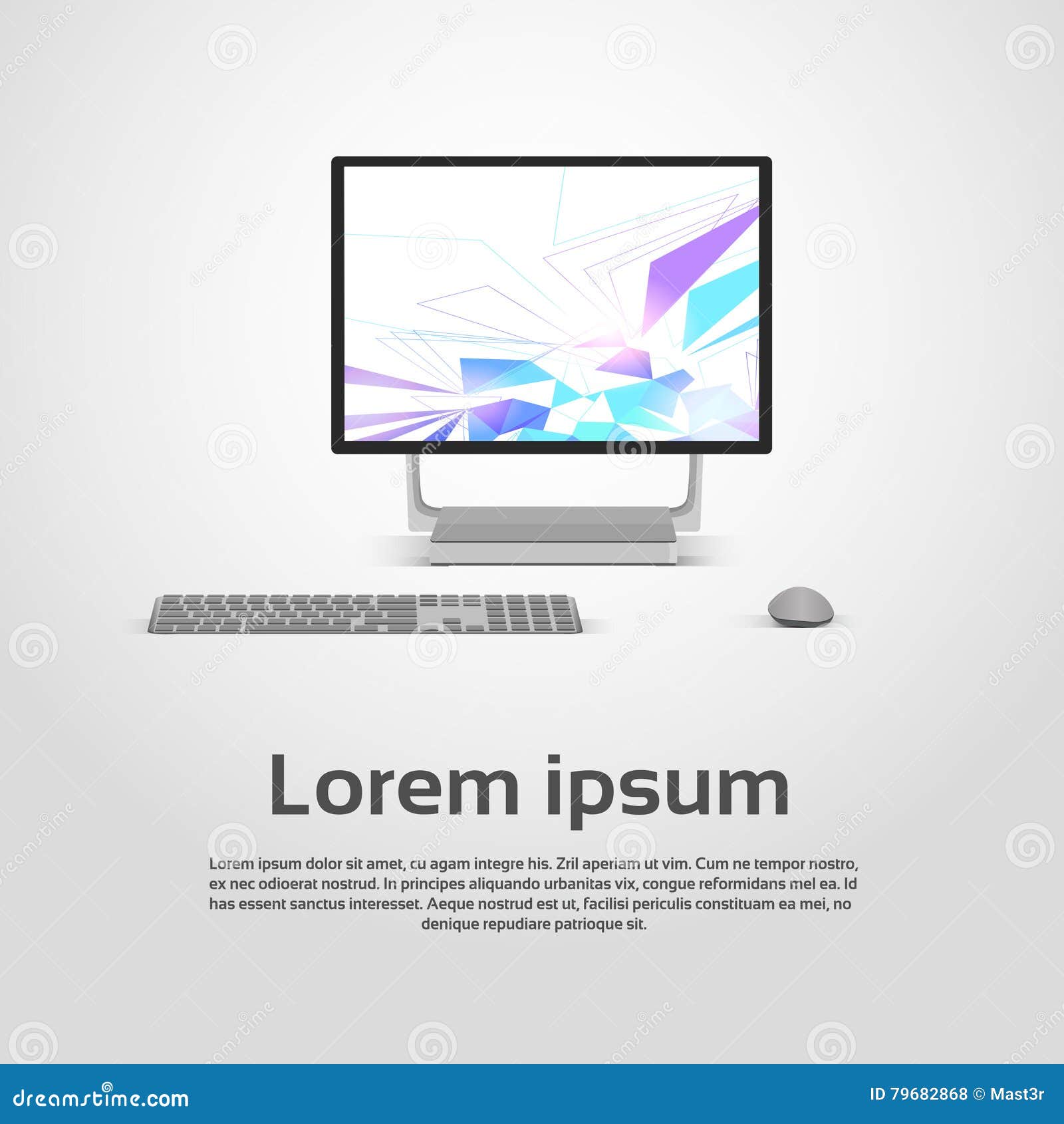 Desktop Logo Modern Computer Workstation Icon Stock Vector ...