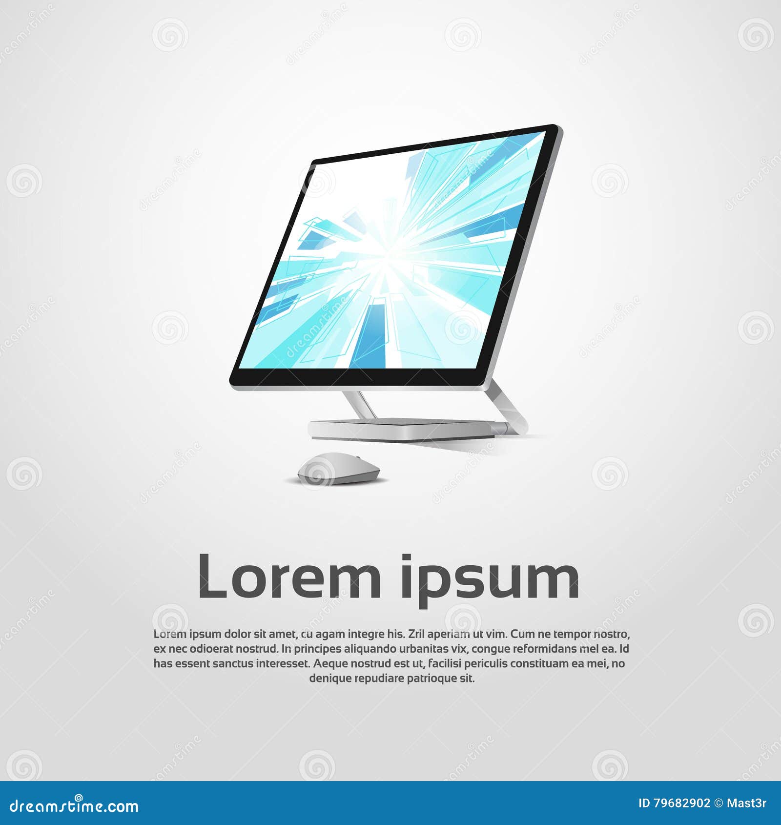 Desktop Logo Modern Computer Workstation Icon Stock Vector ...