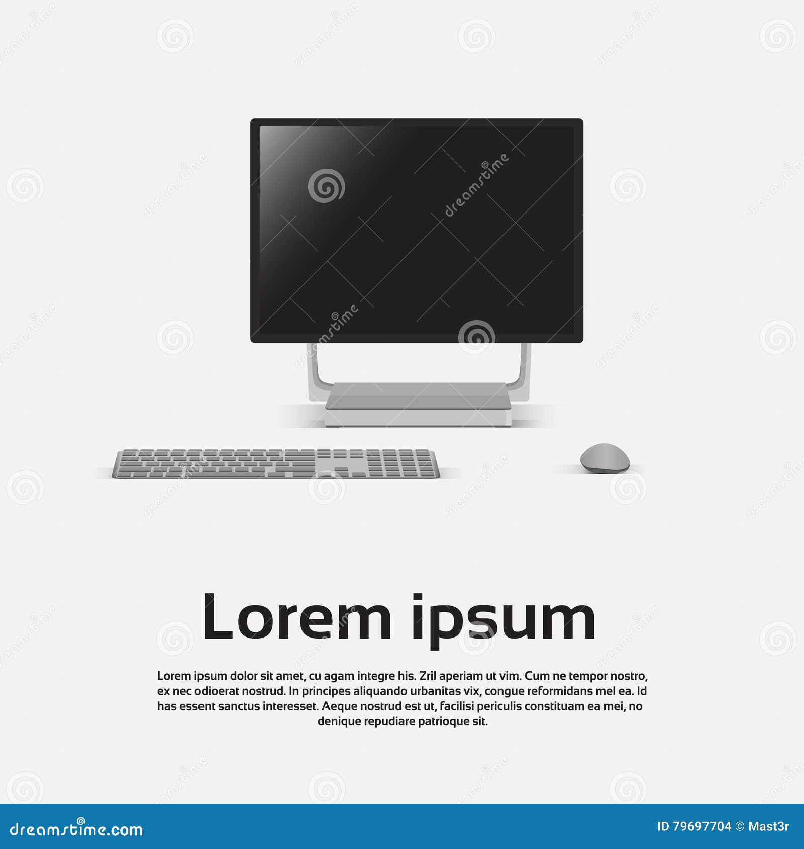 Desktop Logo Modern Computer Workstation Icon Stock Vector ...