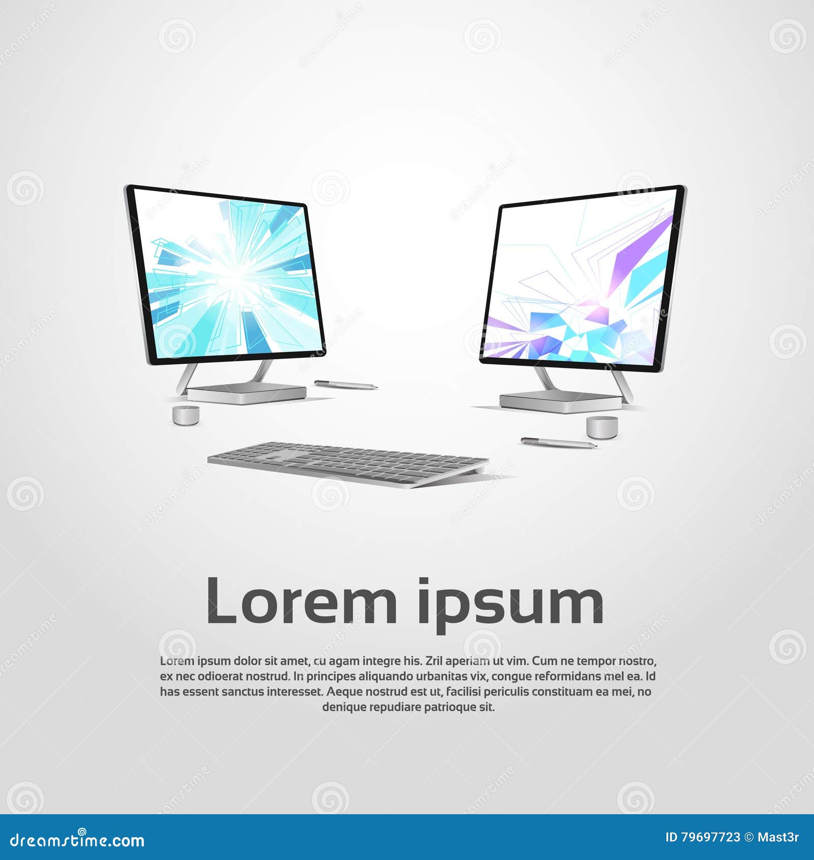 Desktop Logo Modern Computer Workstation Icon Stock Vector ...