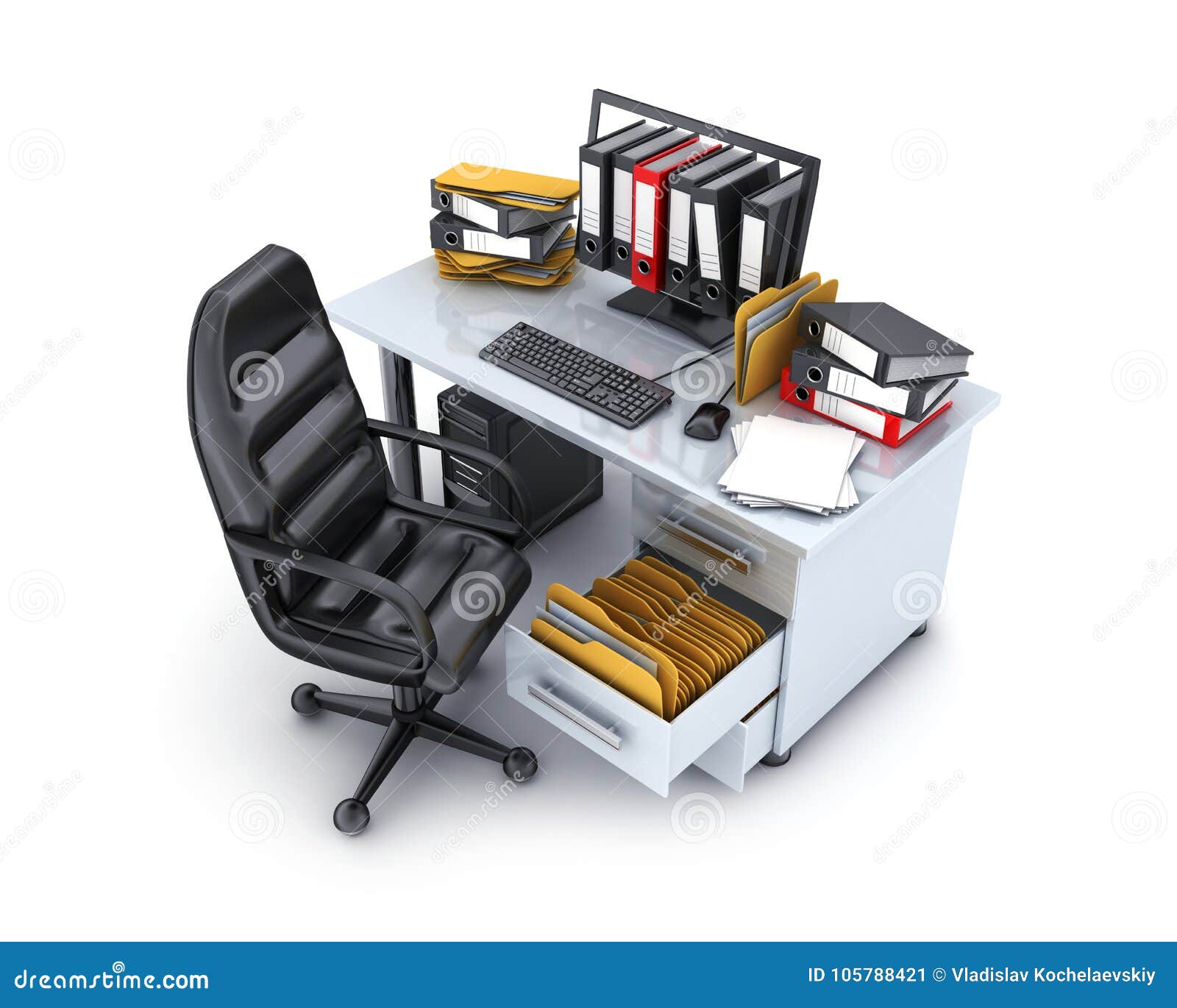 Desktop and many files stock illustration. Illustration of desk - 105788421 Desktop and many files stock illustration. Illustration of desk - 105788421