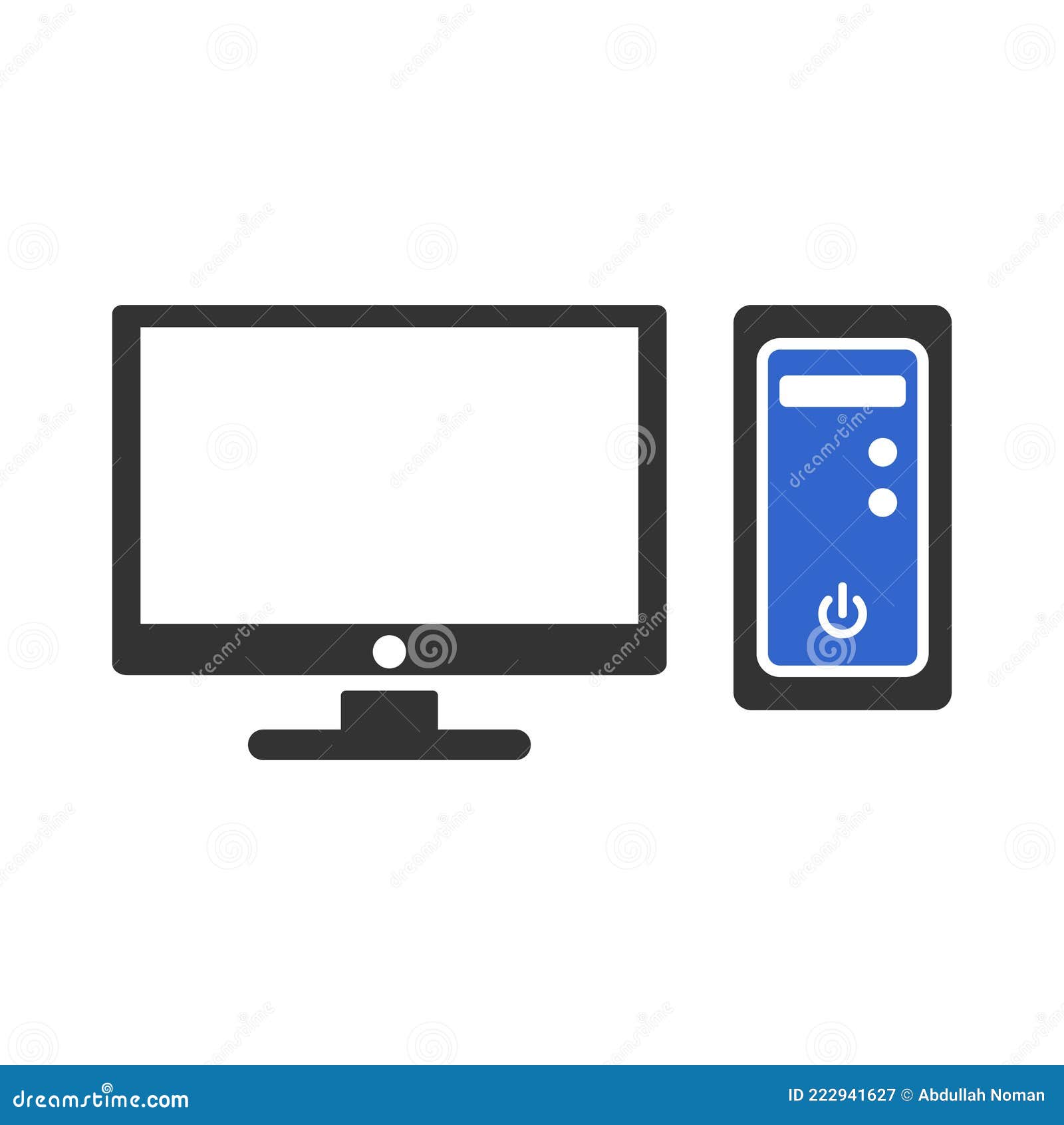 Desktop Monitor Icon Design Stock Vector - Illustration of frame ...