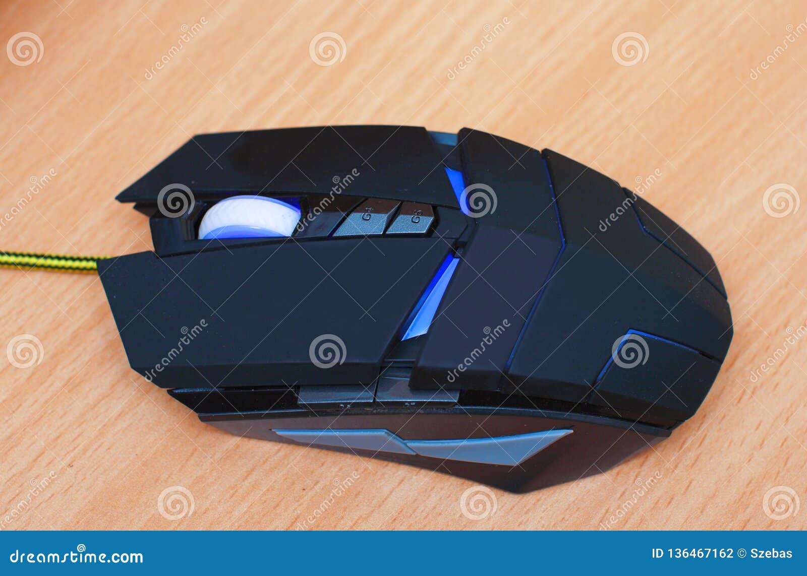 Desktop mouse closeup stock photo. Image of buttons - 136467162