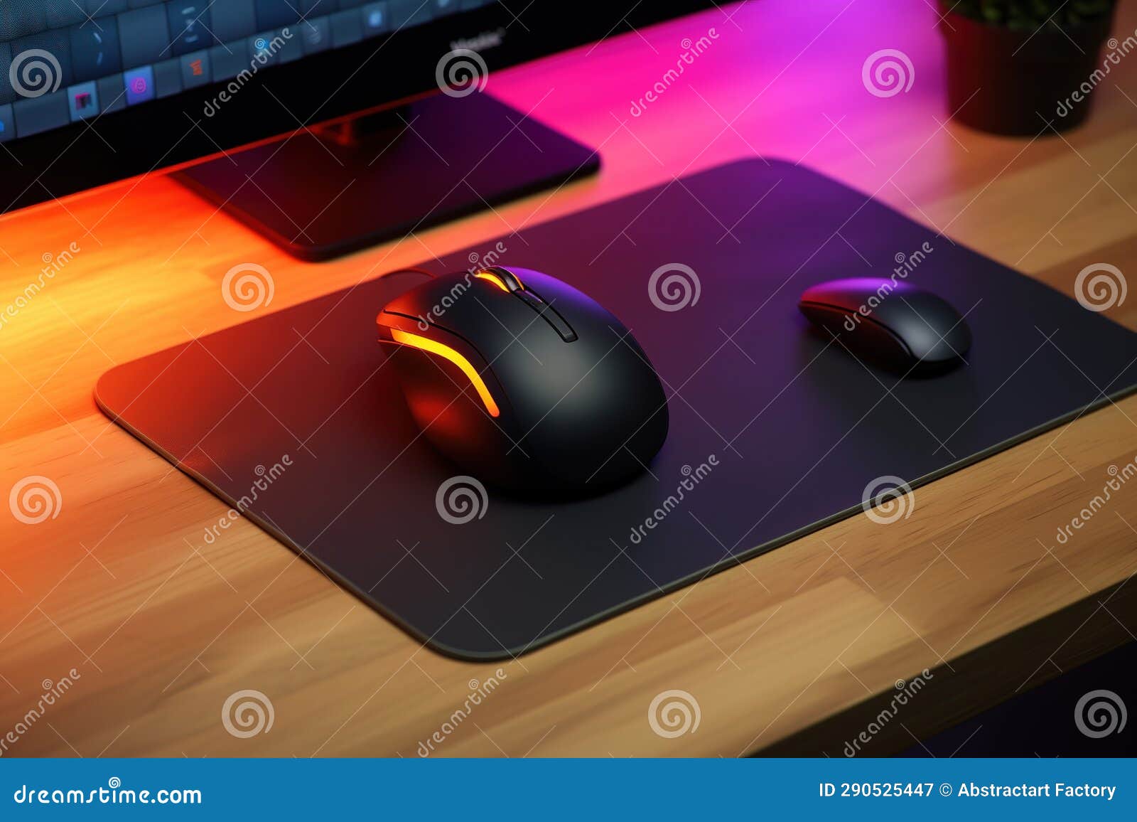 A Desktop Neatly Organized with a Modern Desk and a Mouse Placed on a ...