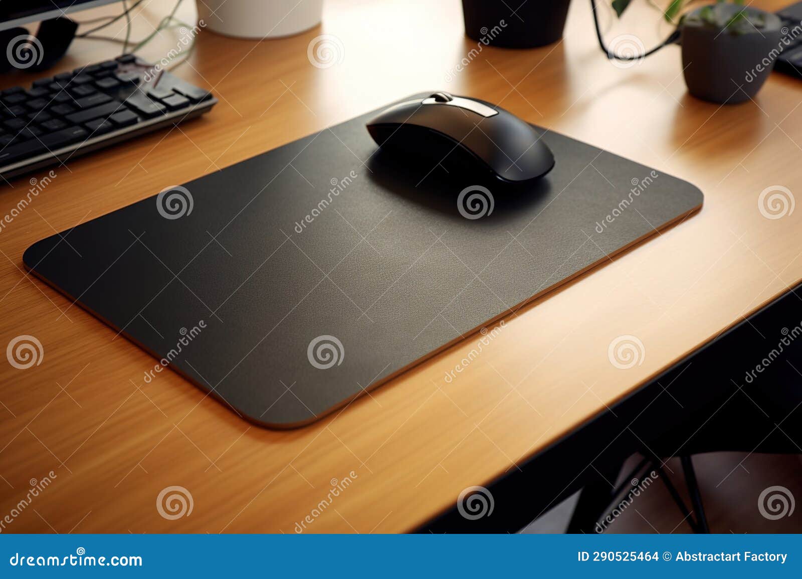 A Desktop Neatly Organized with a Modern Desk and a Mouse Placed on a ...