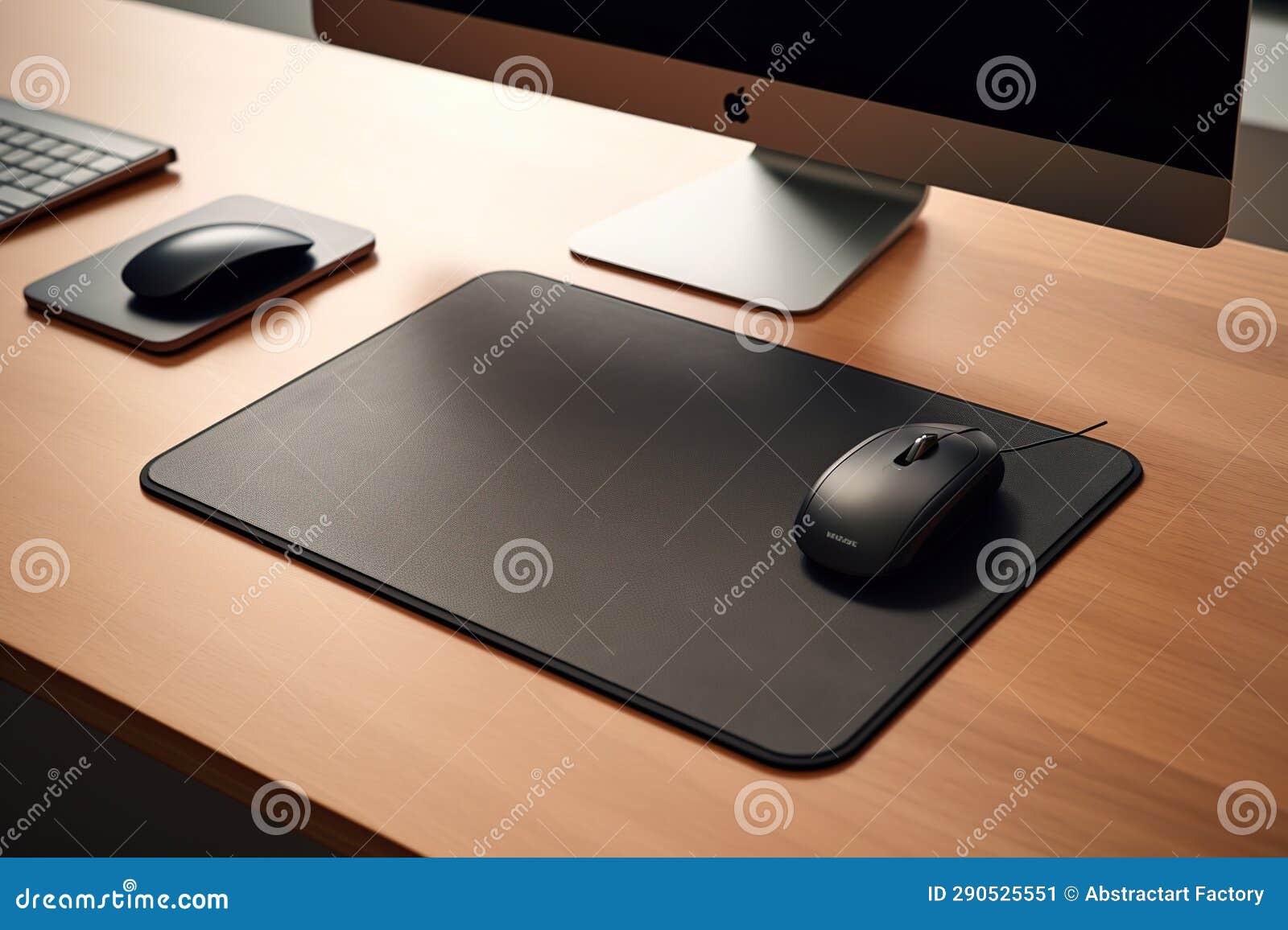 A Desktop Neatly Organized with a Modern Desk and a Mouse Placed on a ...