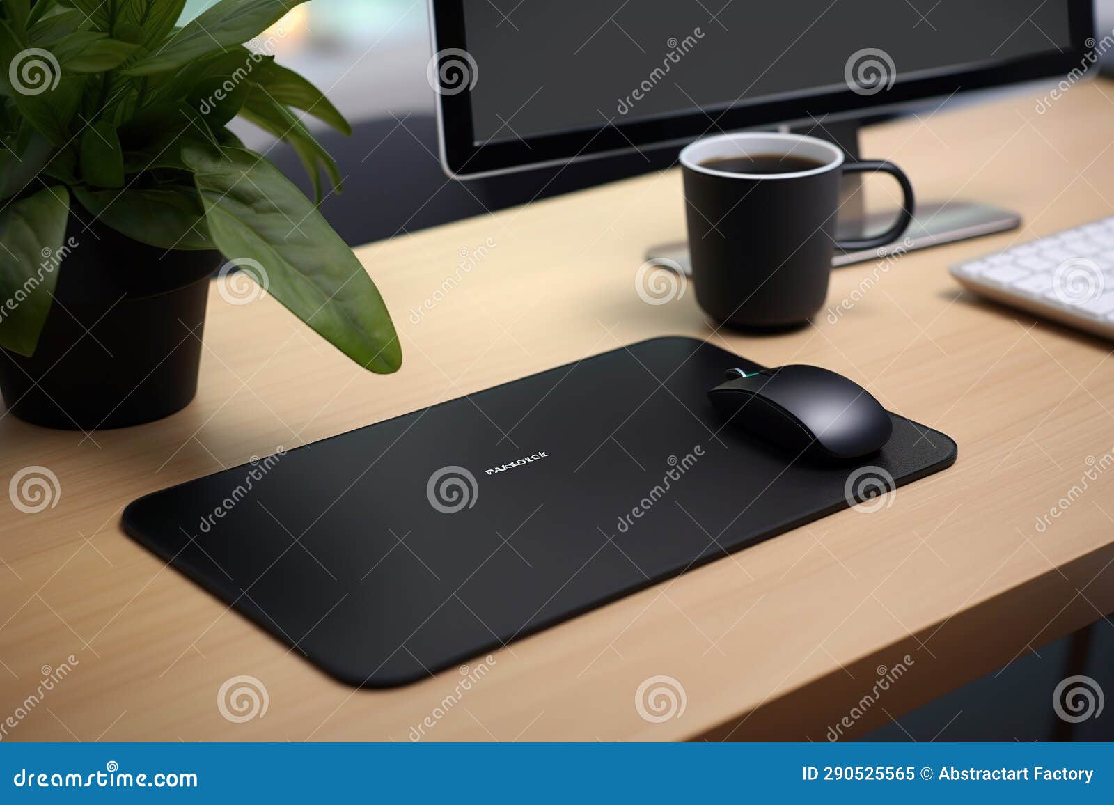A Desktop Neatly Organized with a Modern Desk and a Mouse Placed on a ...