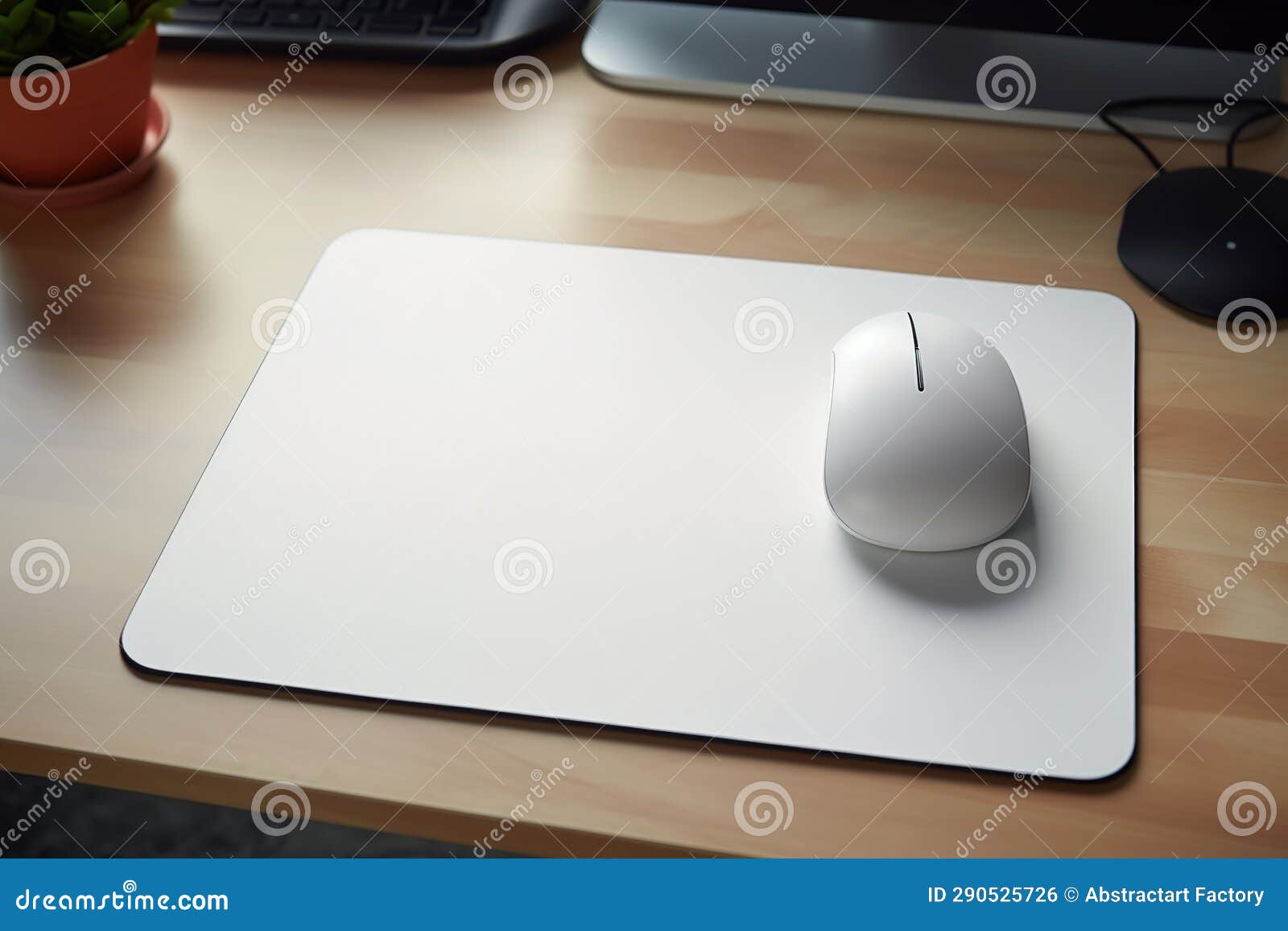 A Desktop Neatly Organized with a Modern Desk and a Mouse Placed on a ...