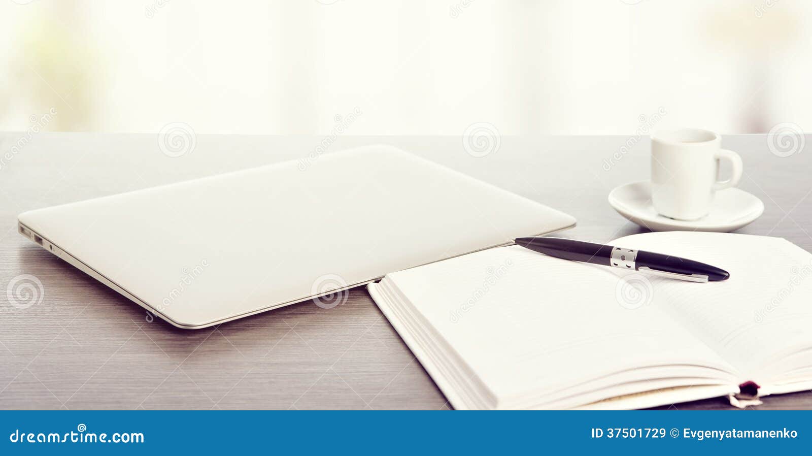 Cup Of Coffee And Notebook With Space For Text On Pastel Color ...