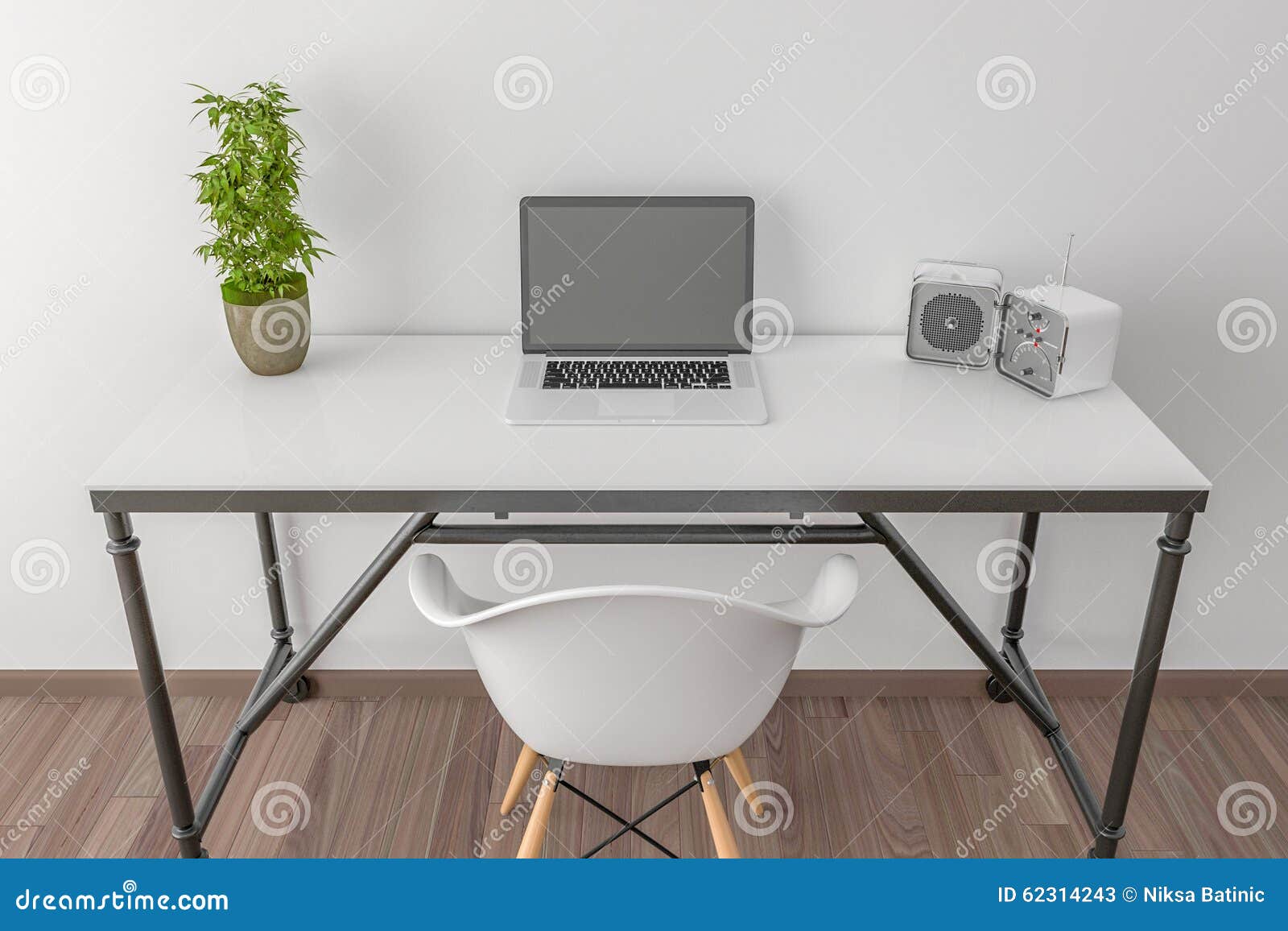 Desktop with open laptop stock image. Image of laptop - 62314243