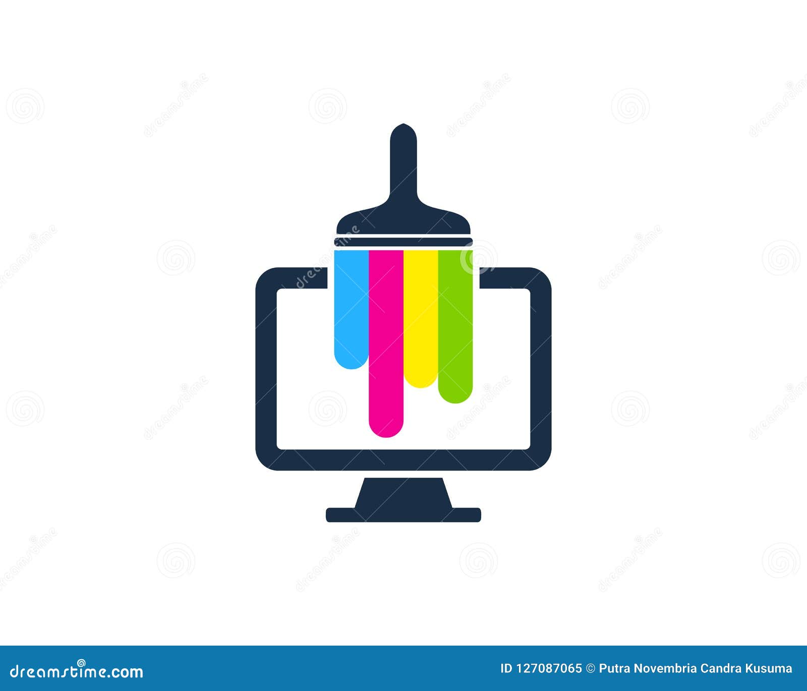 Desktop Paint Logo Icon Design Stock Vector - Illustration of color ...