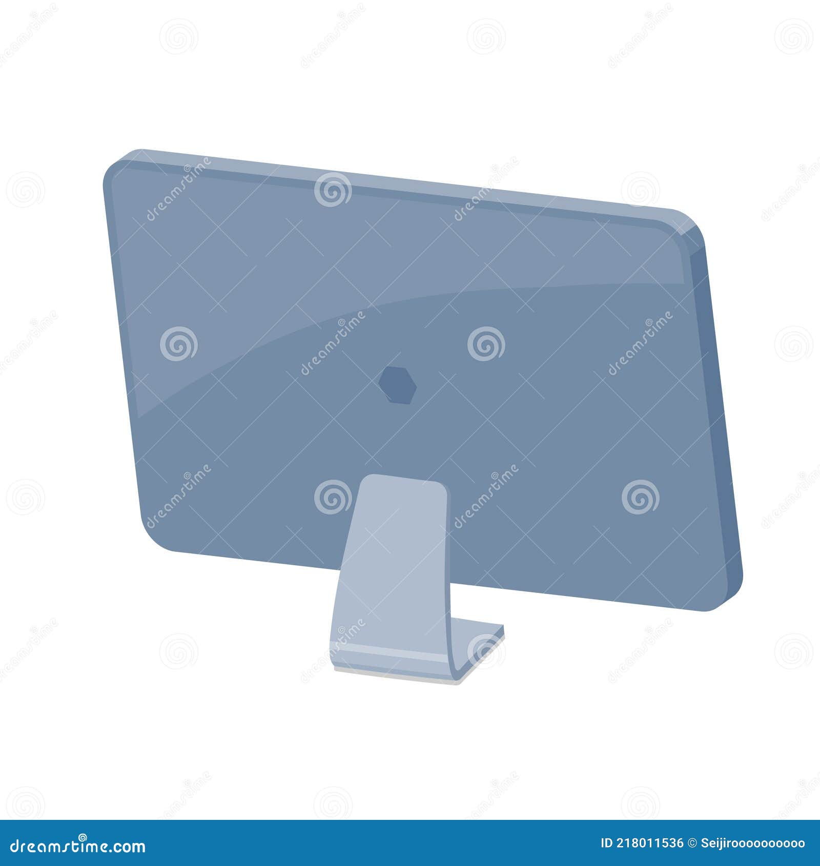 Desktop PC back angle stock vector. Illustration of accessory - 218011536