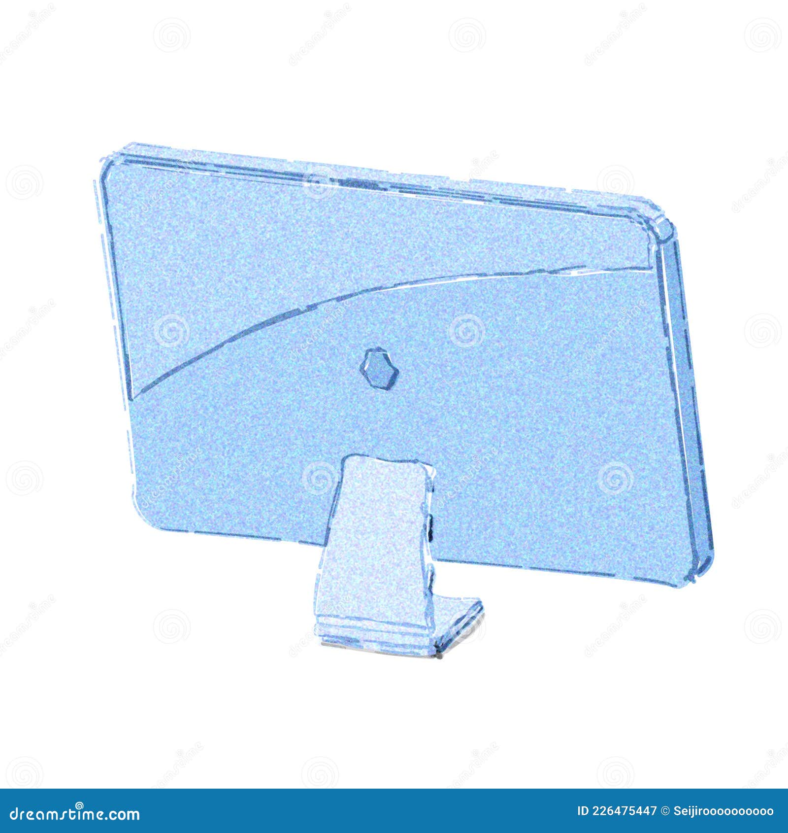 Desktop PC back angle stock illustration. Illustration of graphic ...