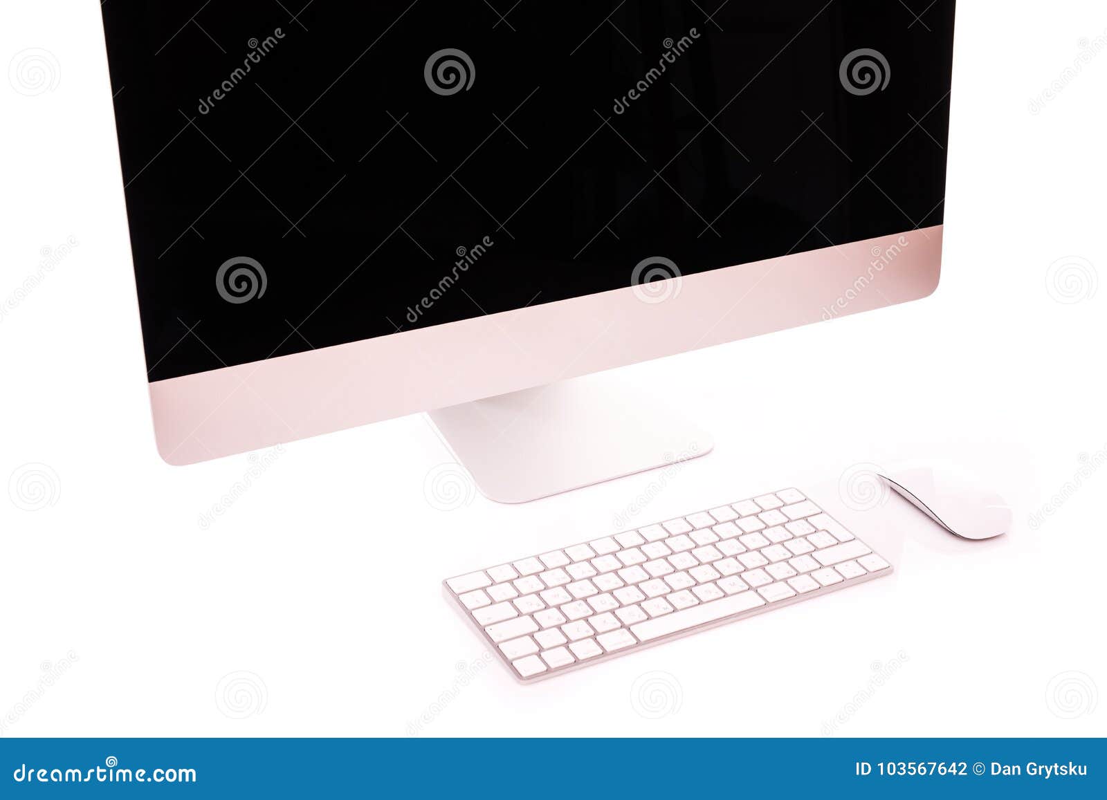 Desktop PC. Desktop Computer Isolated on a White Background. Stock ...