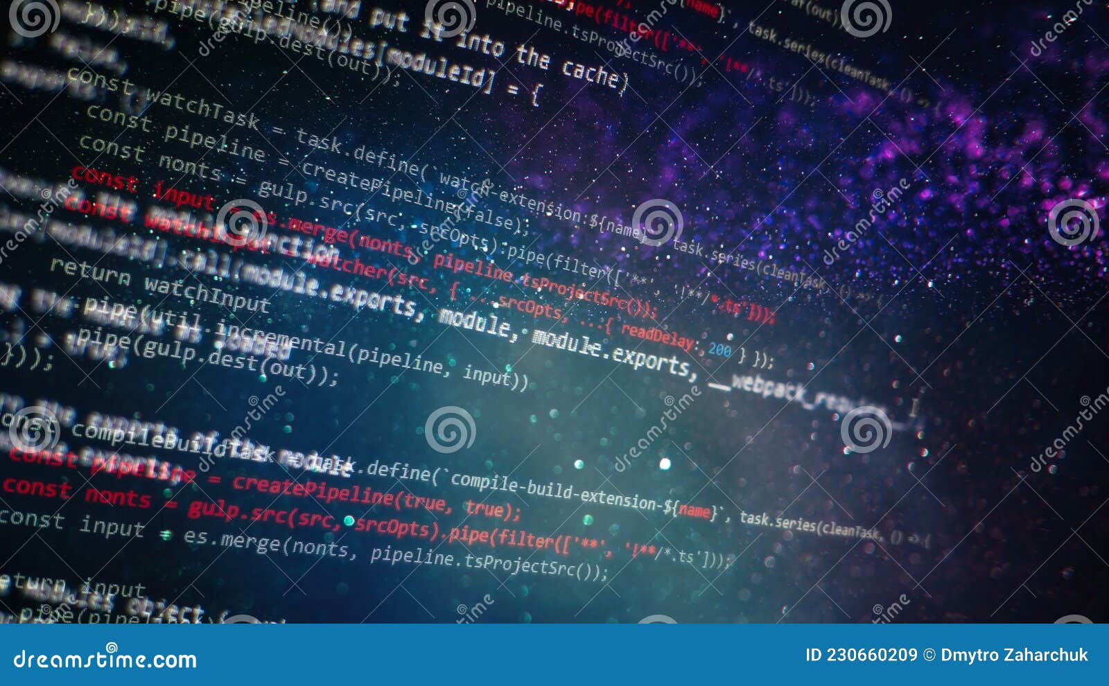 Desktop PC Monitor Photo. Javascript Functions, Variables, Objects. Project Managers Work New ...