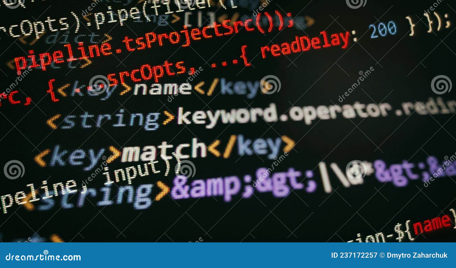 Desktop PC Monitor Photo. Javascript Functions, Variables, Objects. Project Managers Work New ...