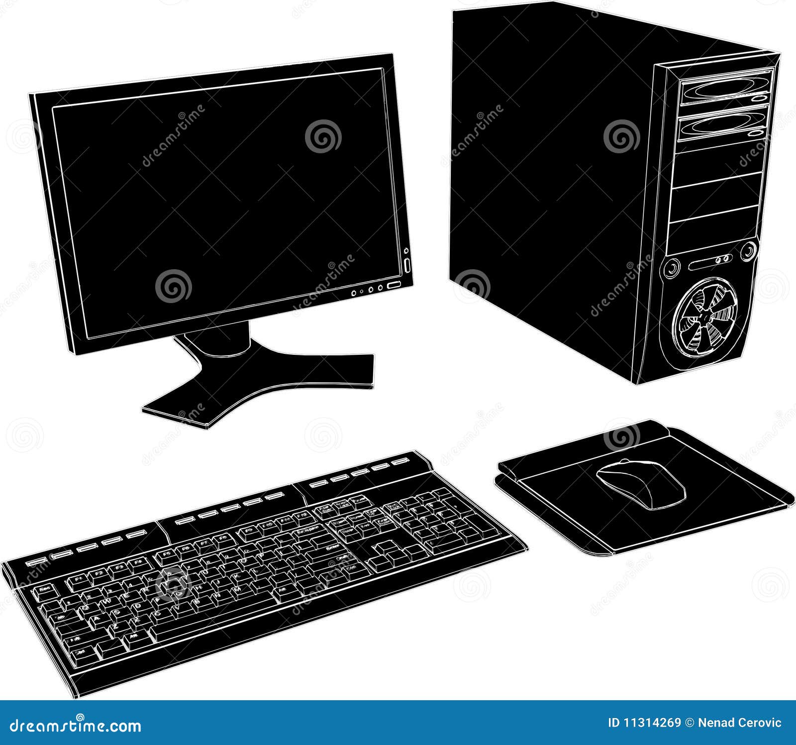 Desktop PC Vector 02 stock vector. Illustration of hardware - 11314269 Desktop PC Vector 02 stock vector. Illustration of hardware - 11314269