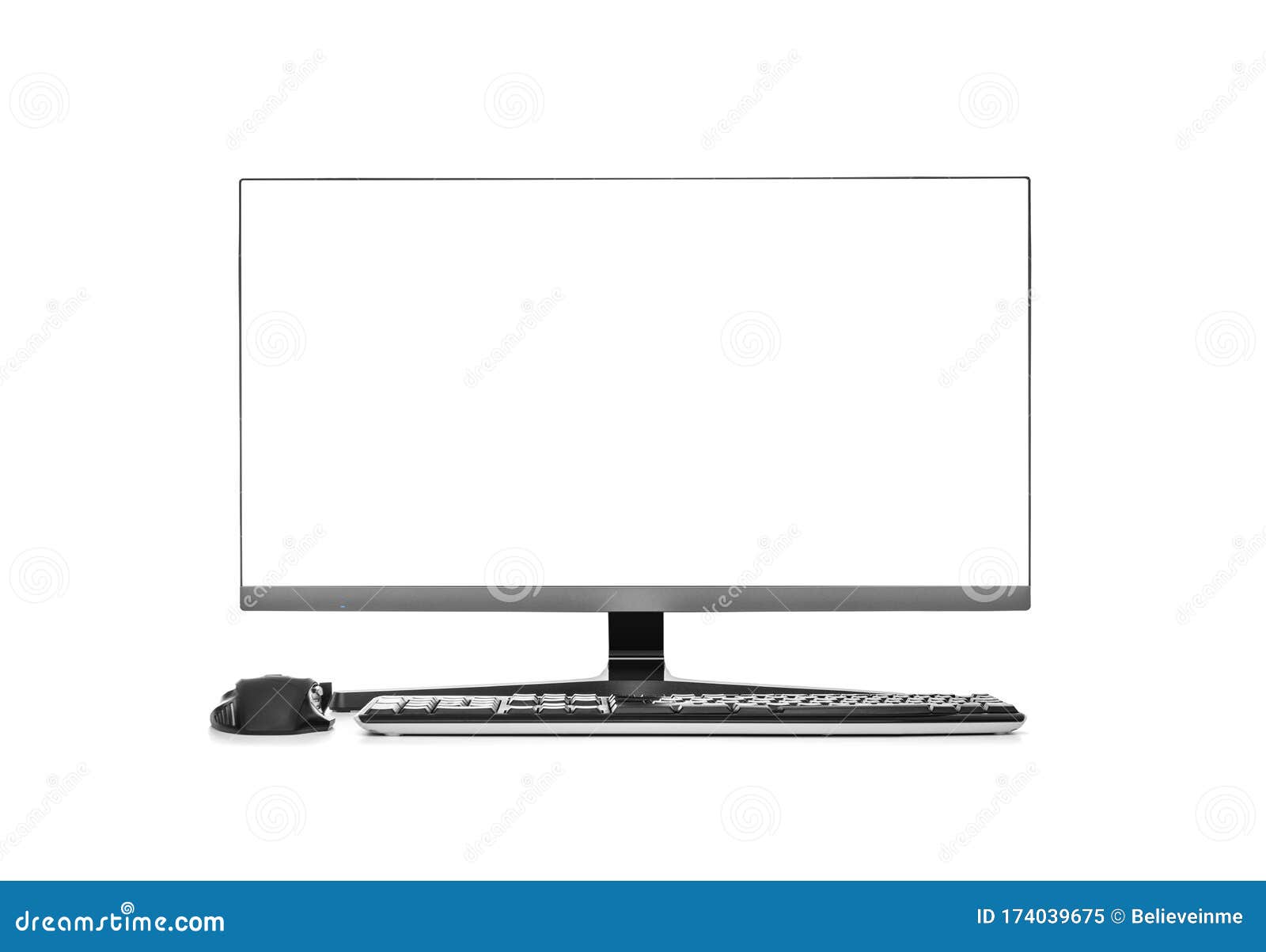 Desktop PC on White Background Stock Image - Image of equipment ...