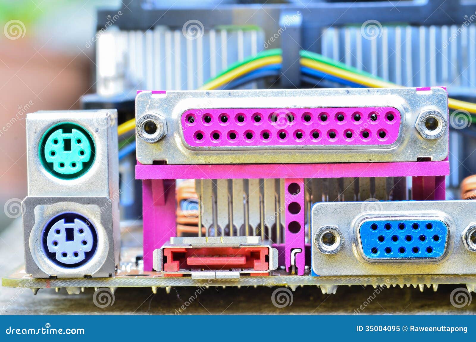 Desktop rear part details stock image. Image of back - 35004095