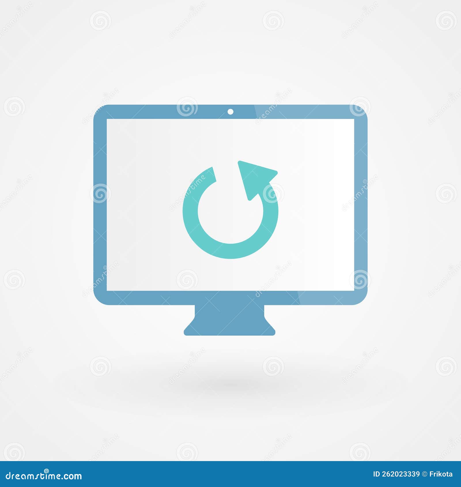 Desktop and Refresh Icon. Concept of Reset. Vector Illustration, Flat ...