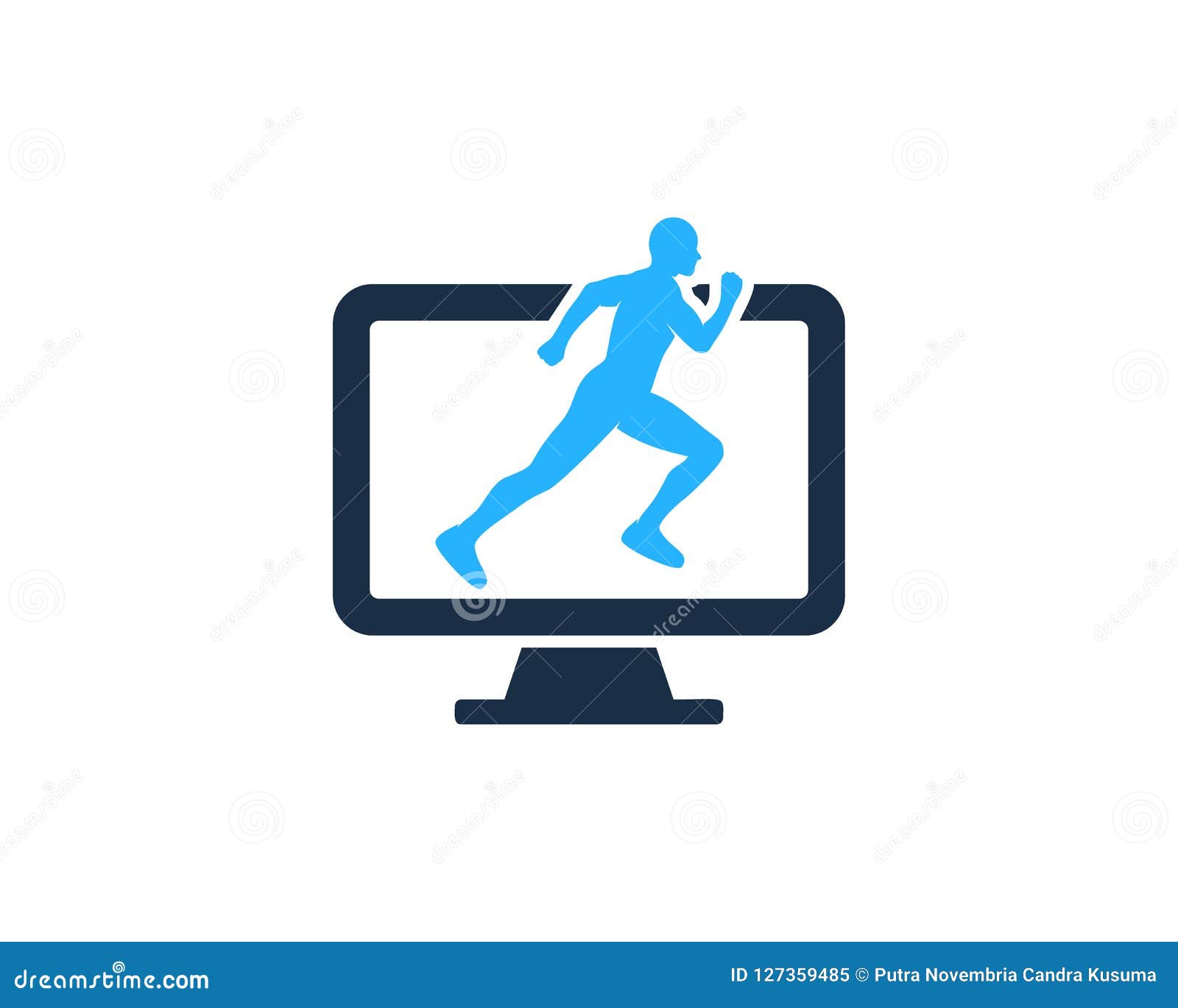 Desktop Run Logo Icon Design Stock Vector - Illustration of abstract ...
