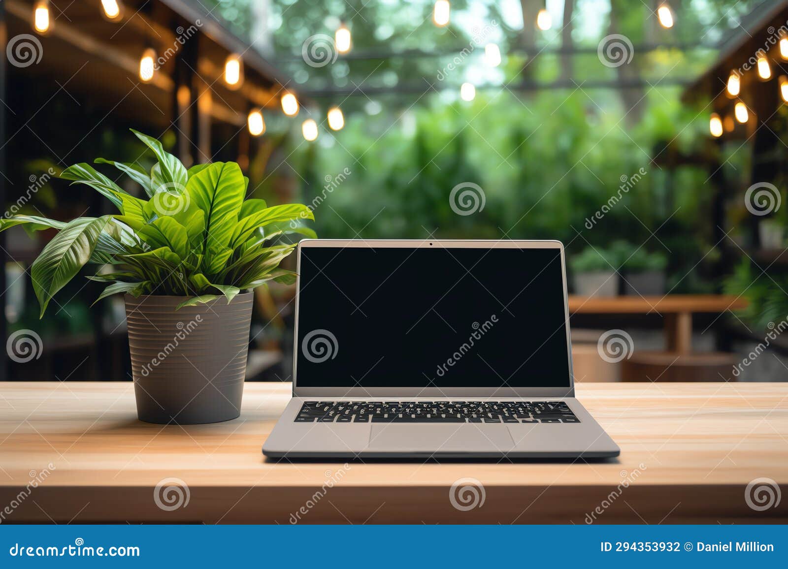 Desktop Screen with Plants in the Background Work Office Background ...