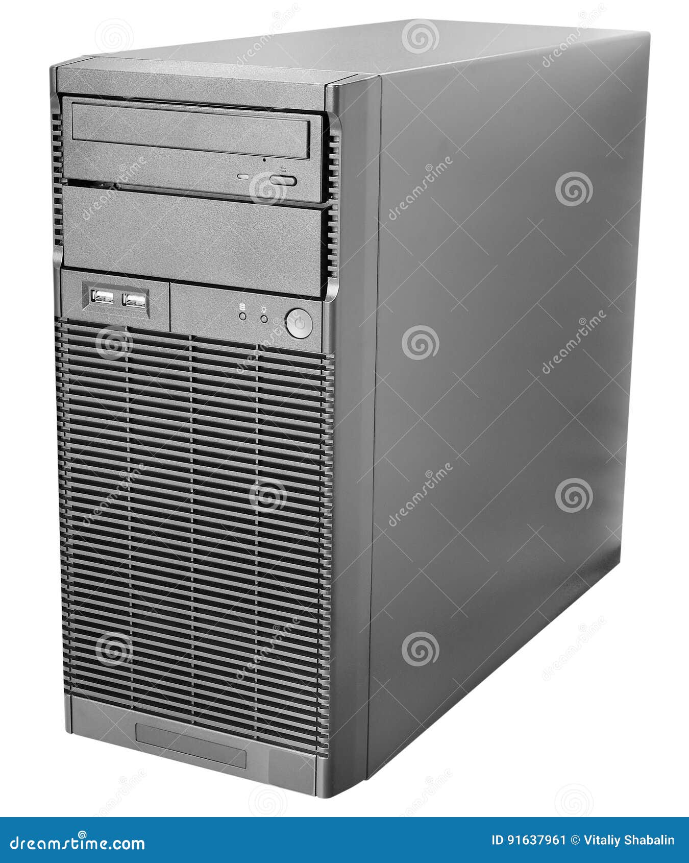 Desktop server on white stock image. Image of black, computer - 91637961
