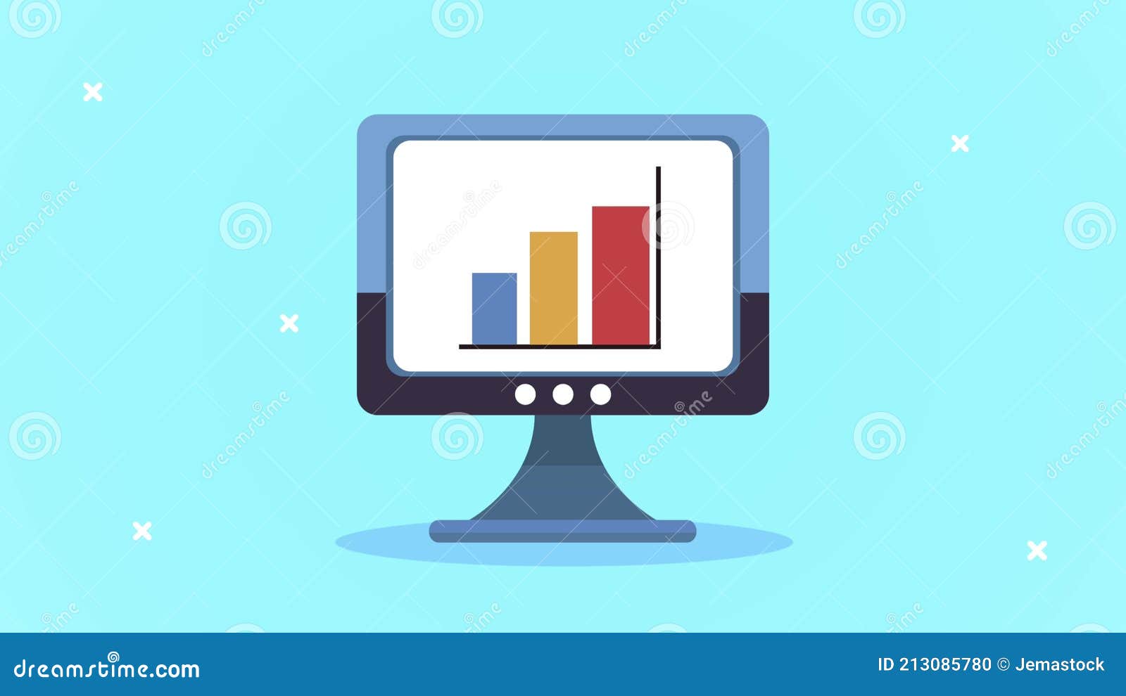 Desktop with Statistics Bars Infographic Stock Footage - Video of ...
