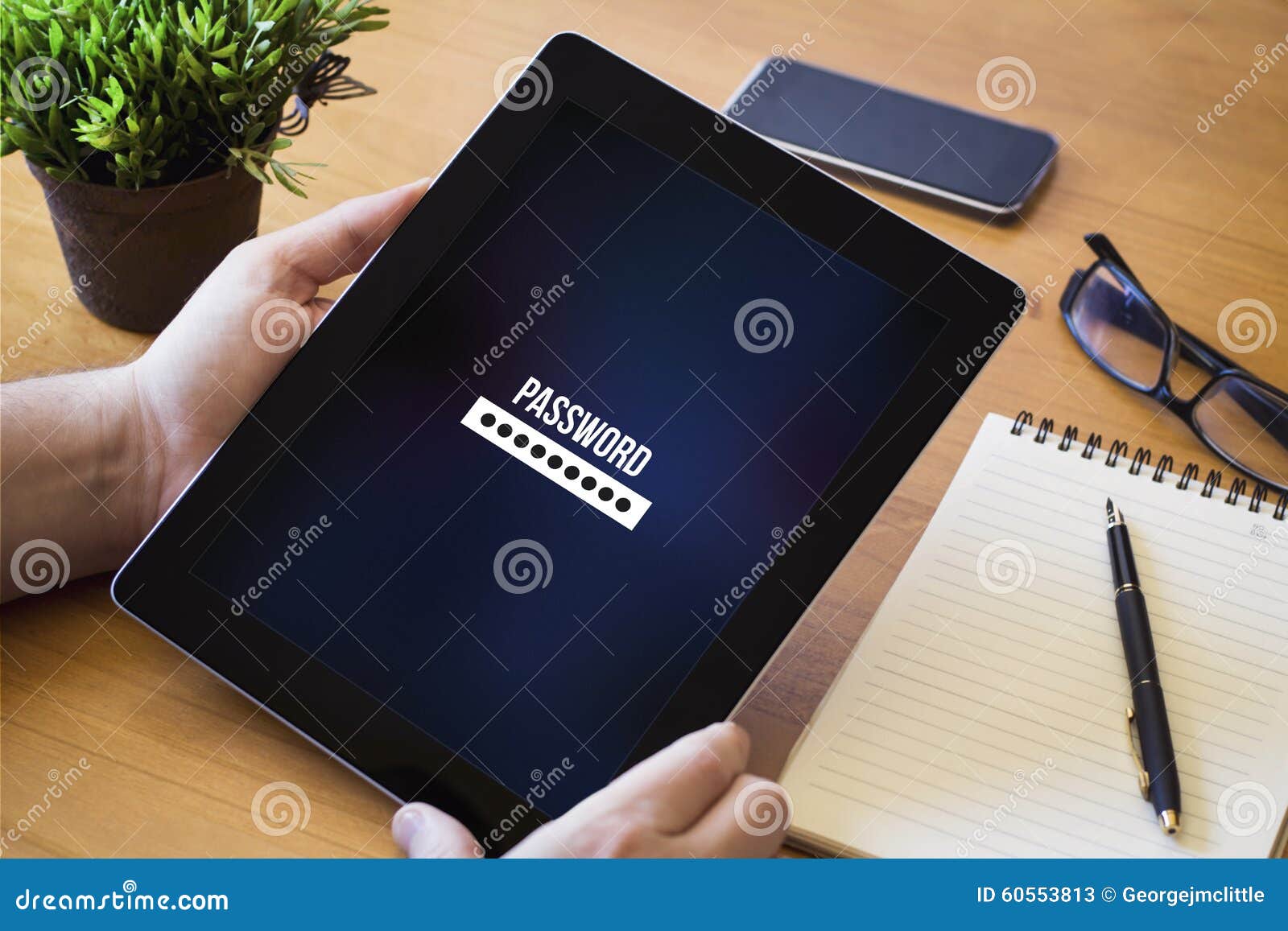 Desktop tablet password stock image. Image of phishing - 60553813