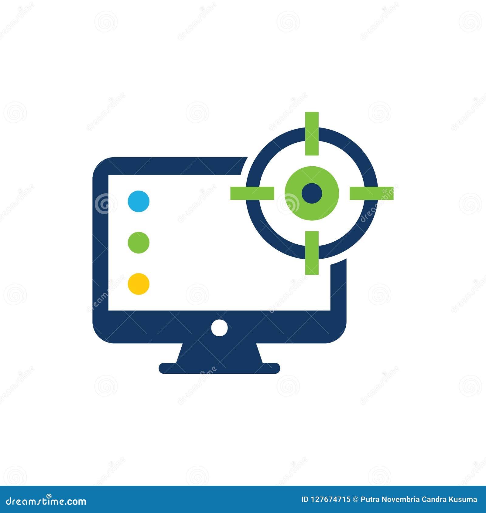 Desktop Target Logo Icon Design Stock Vector - Illustration of business ...