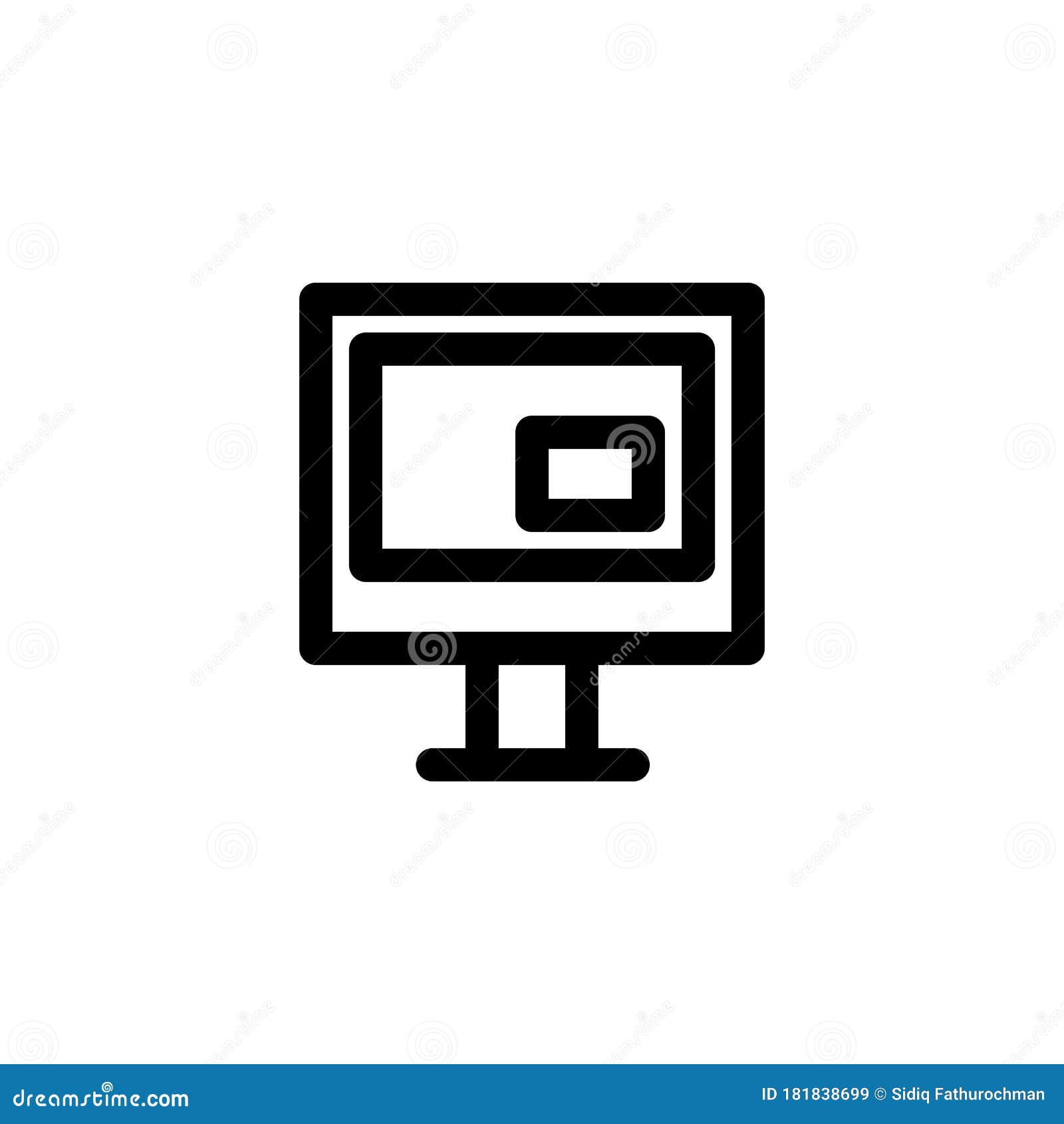 Desktop Icon stock vector. Illustration of page, icon - 181838699
