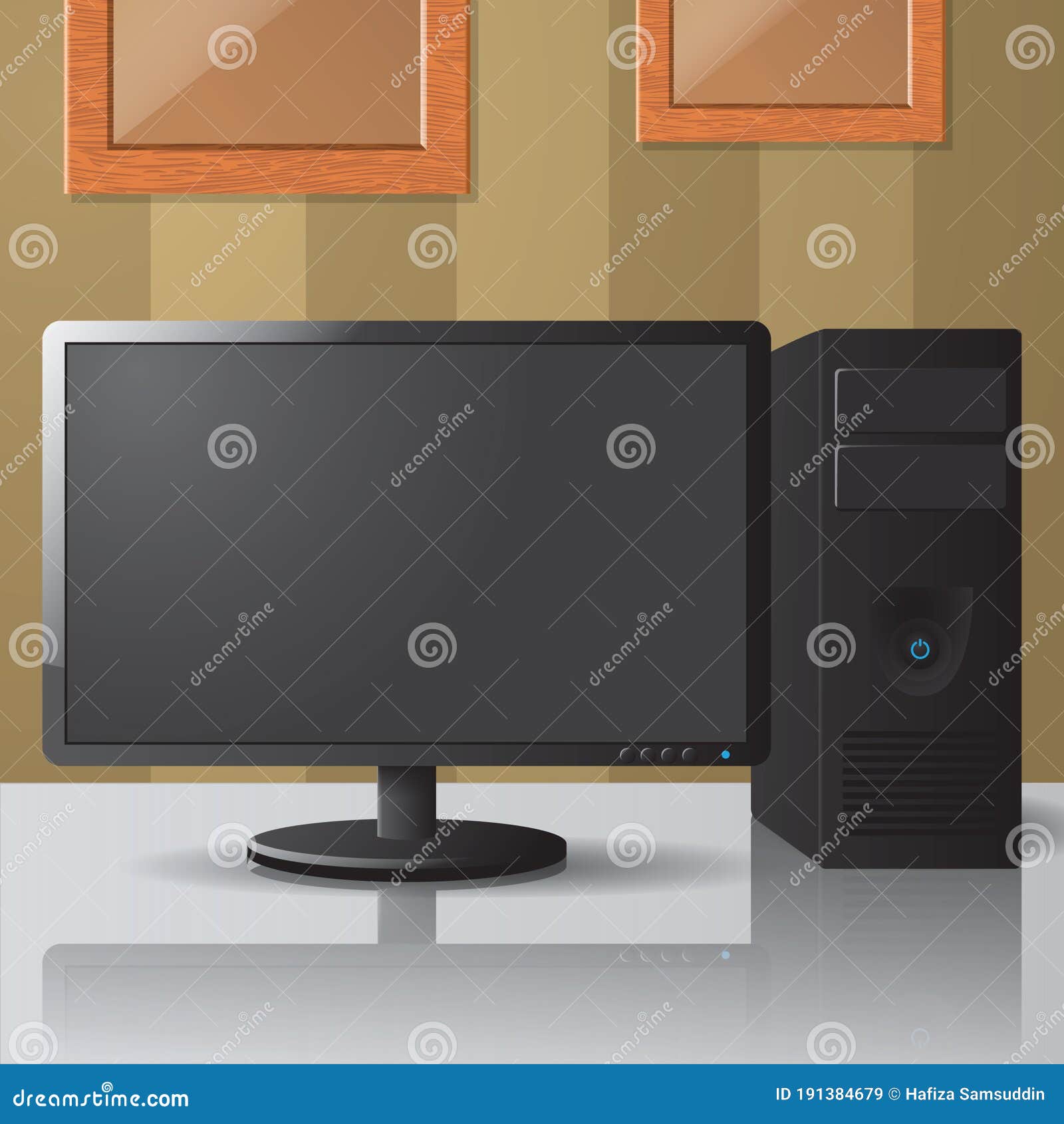 Desktop. Vector Illustration Decorative Design Stock Vector ...