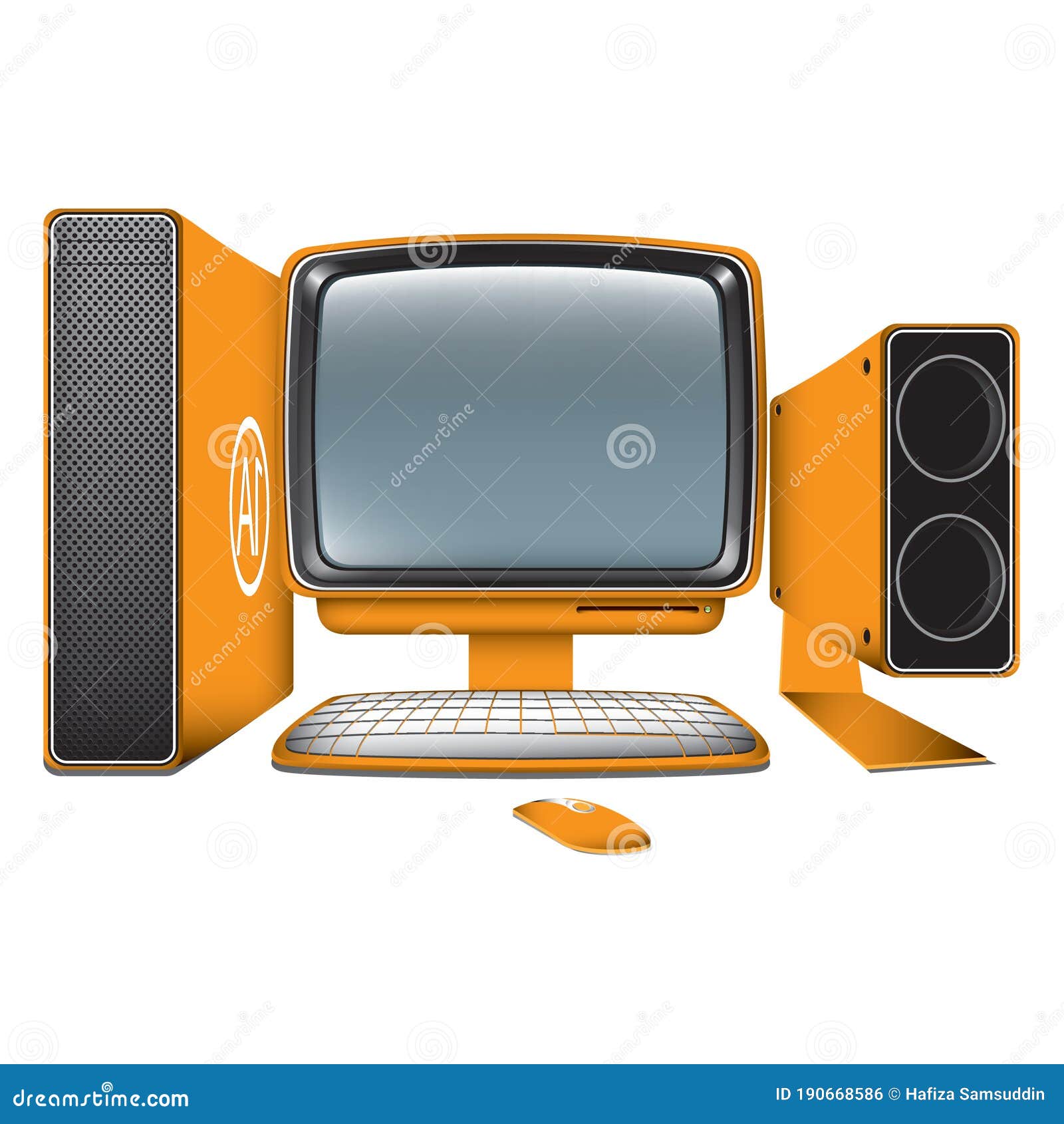 Desktop. Vector Illustration Decorative Design Stock Vector ...
