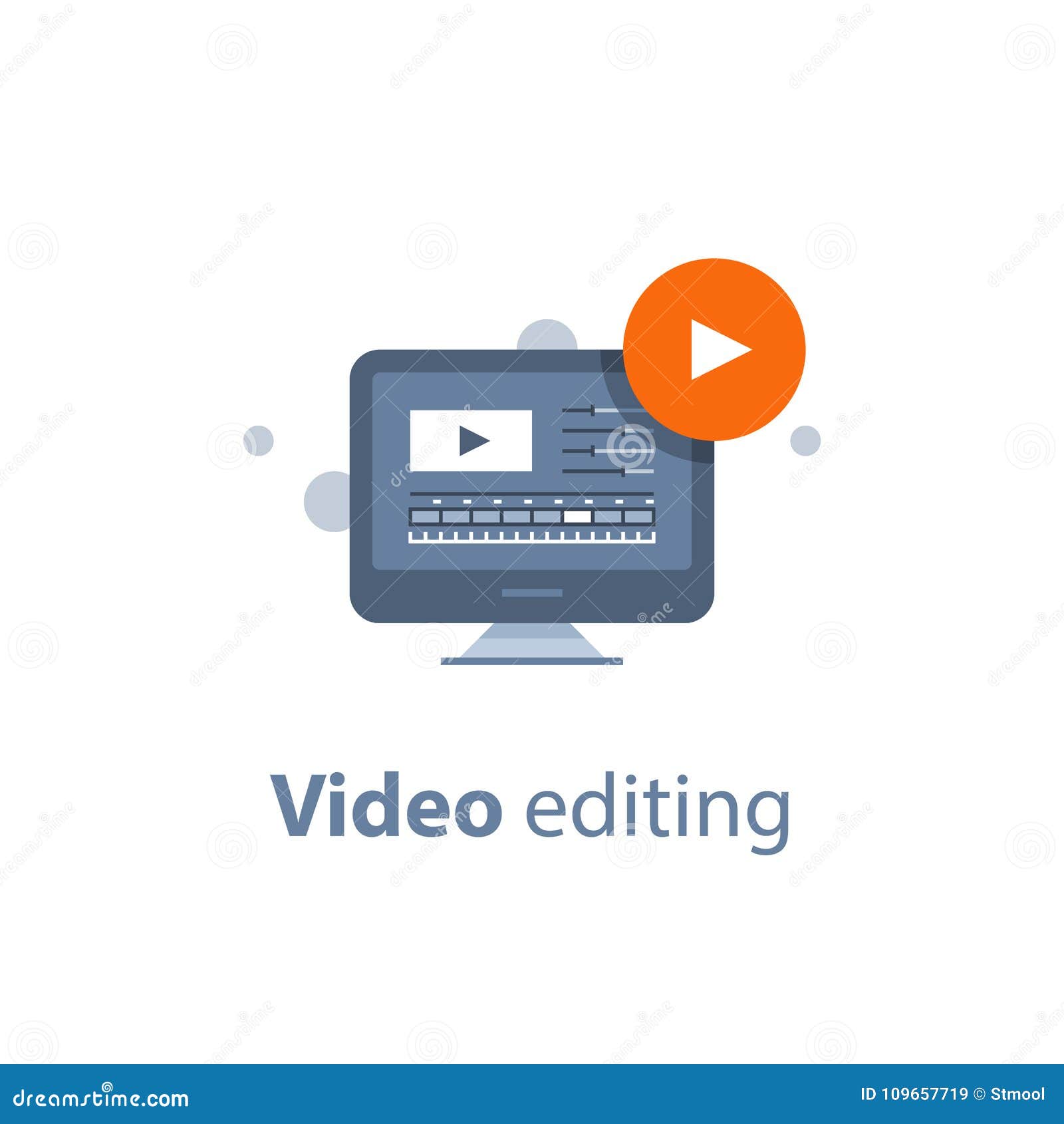 Movie Post-production Process Infographic Circles Flowchart Cartoon ...