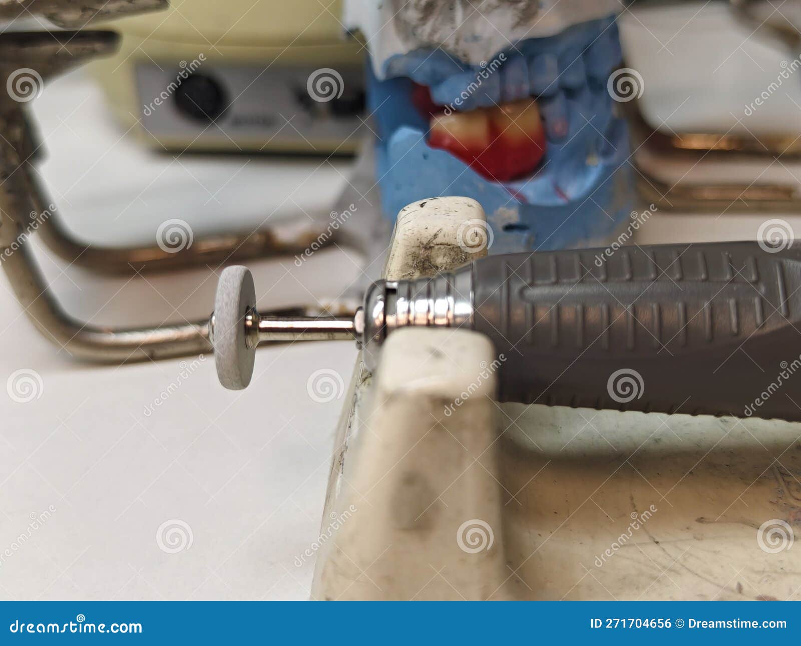 Desktop of Worker in Dental Laboratory Stock Photo - Image of premolar ...