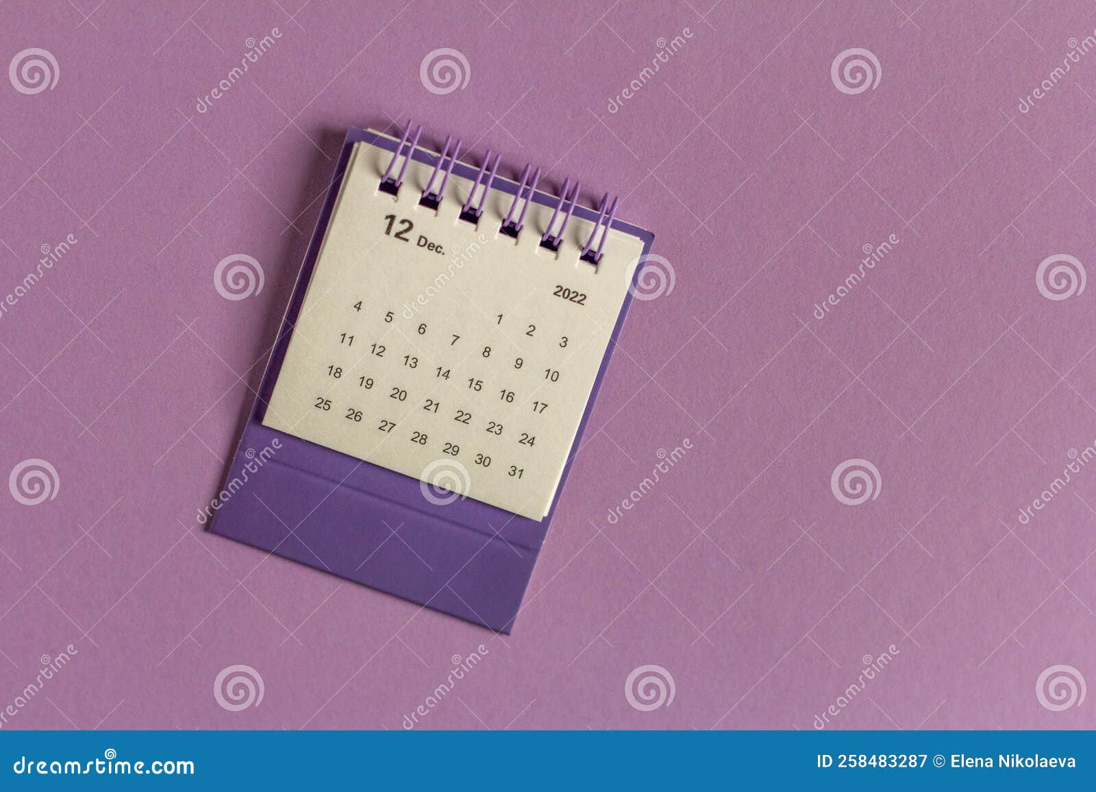 Desktopkalender Voor December 2022 Voor Planning Voor De Maand Stock ...