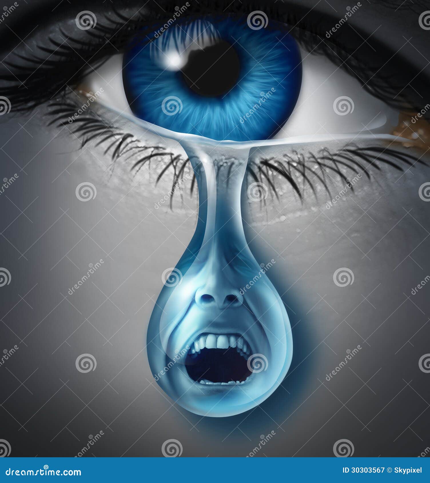 Desolación y sufrimiento stock de ilustración. Ilustración de pérdida ...