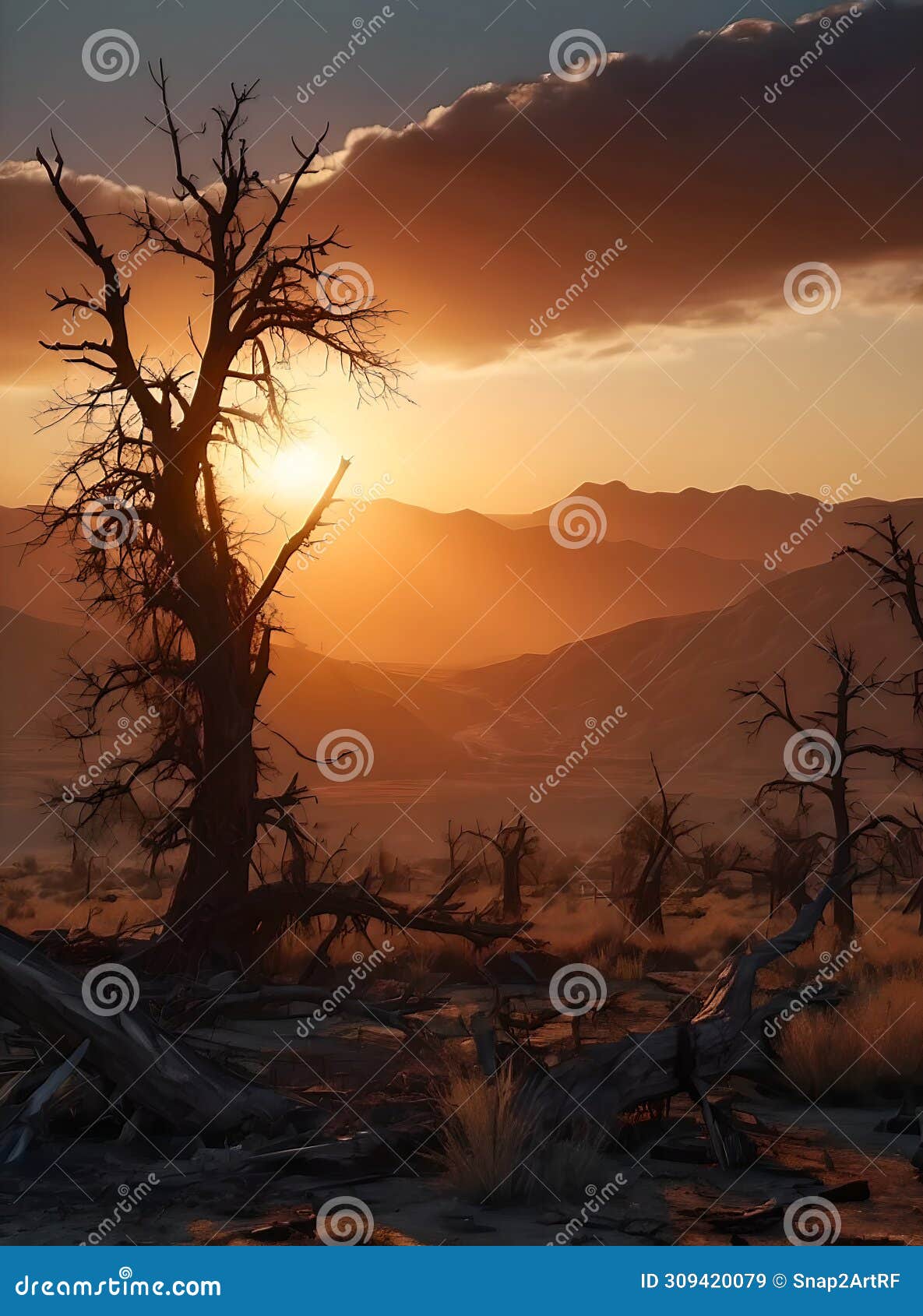 Desolate Abandoned Post-Apocalyptic Nature Scene, Created with ...
