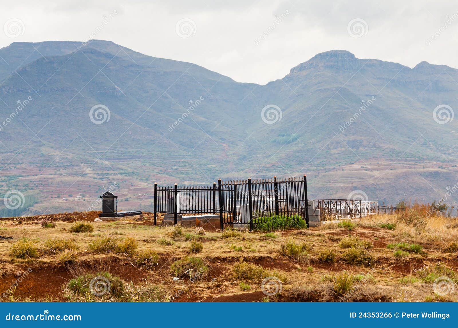 Desolate Burial Place in the Mountains Stock Photo - Image of death ...