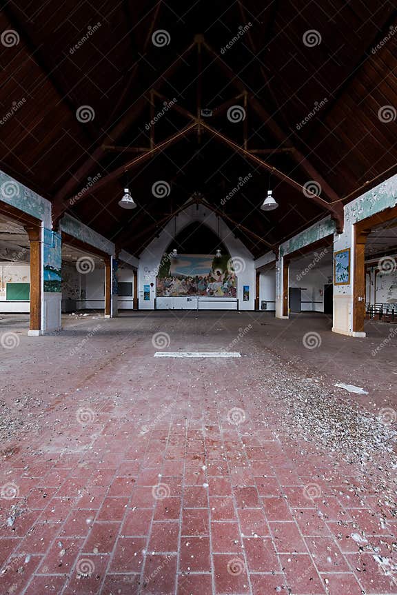 Desolate Cafeteria with Murals - Abandoned Mid-Orange Correctional ... Desolate Cafeteria with Murals - Abandoned Mid-Orange Correctional ...