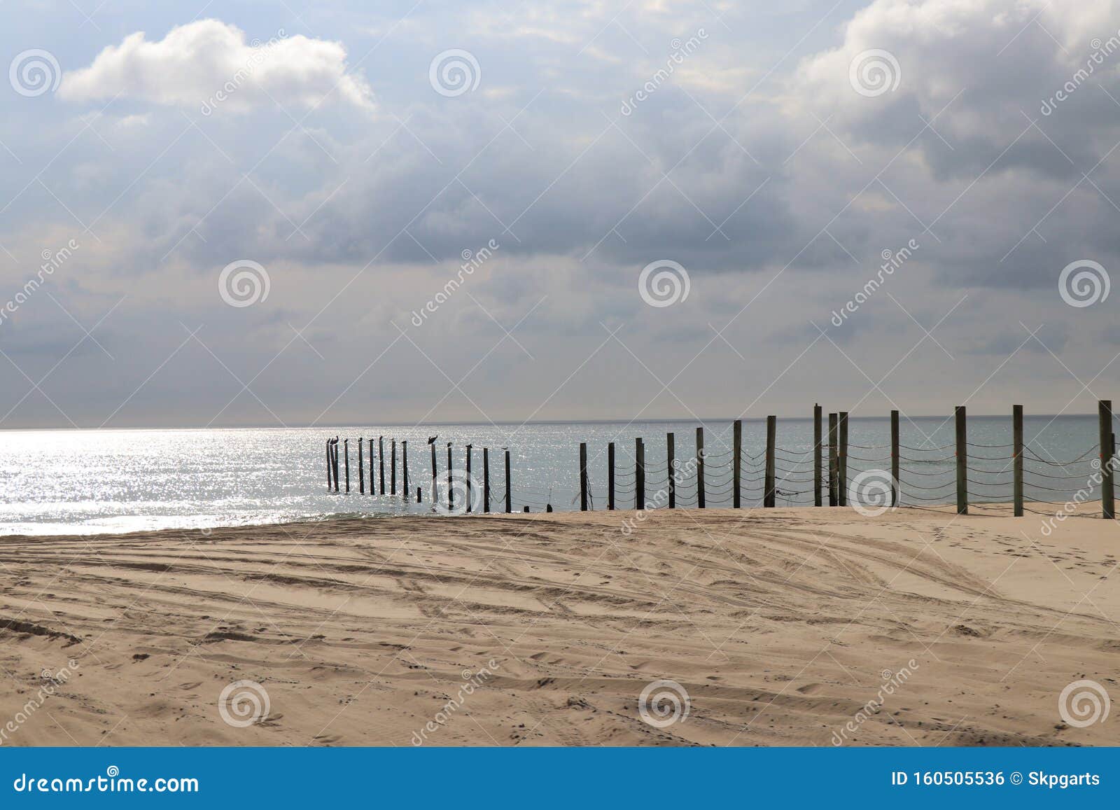 Desolate Corolla Beach before Storm Stock Photo - Image of storm, ocean ...