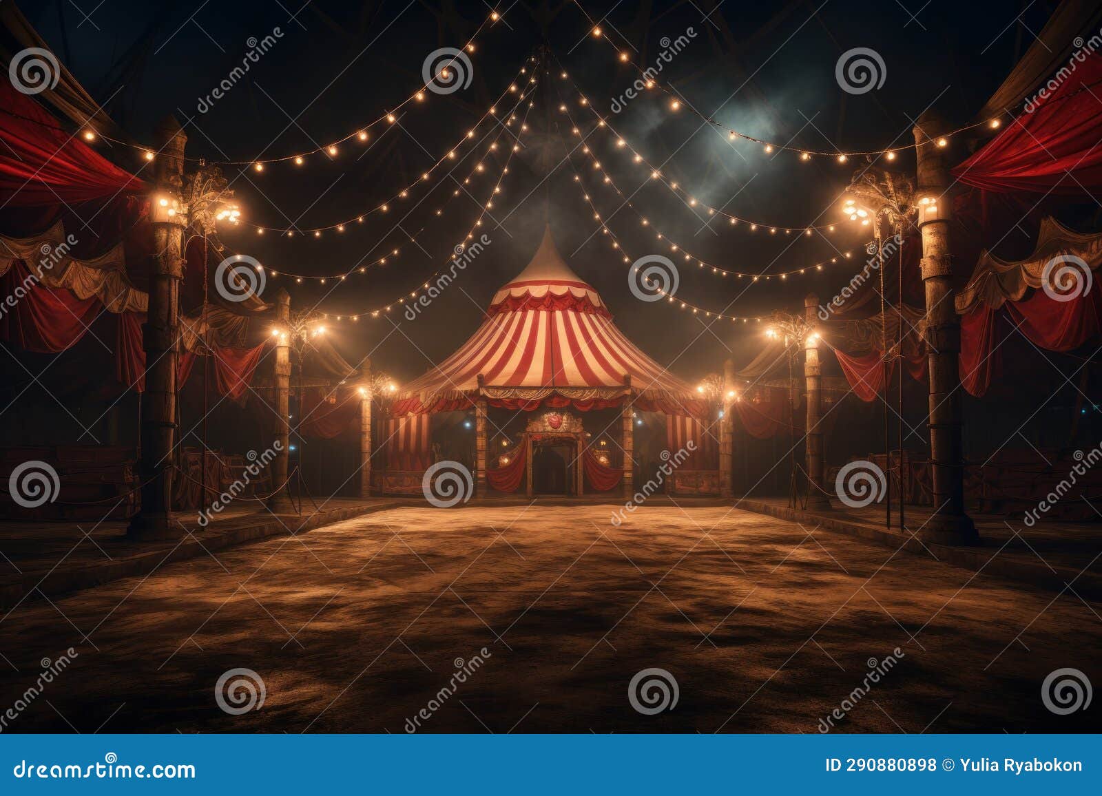 Desolate Empty Circus Tent. Generate Ai Stock Photo - Image of circus ...