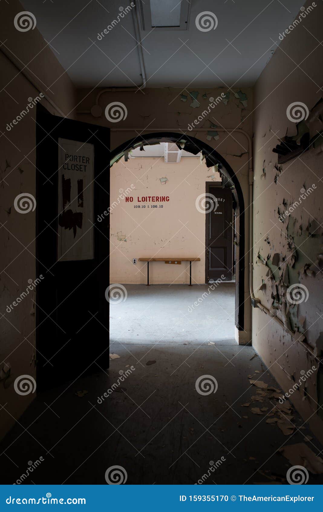 Desolate Hallway - Abandoned Mid-Orange Correctional Prison - New York ...
