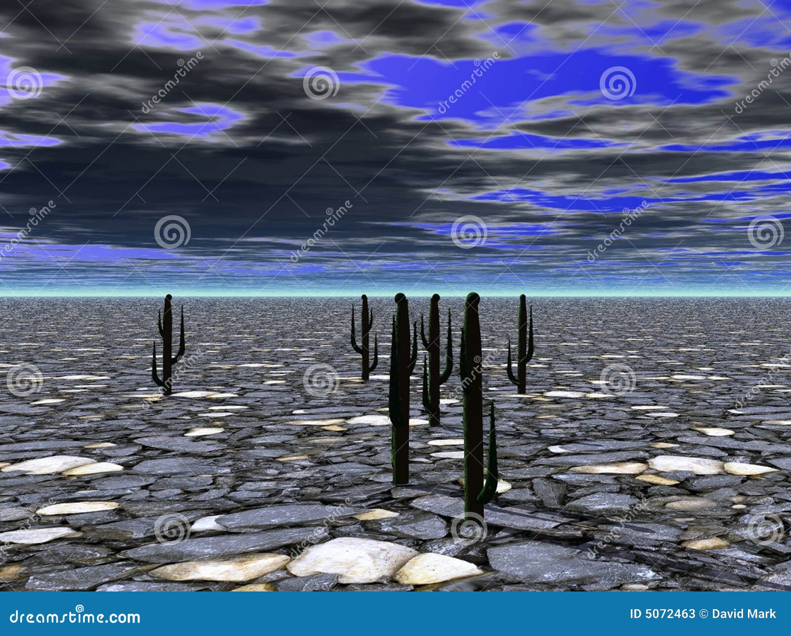 Desolate Land stock illustration. Illustration of clouds - 5072463