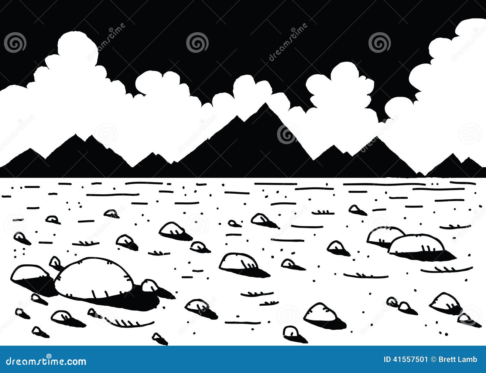 Desolate Landscape stock illustration. Illustration of deserted - 41557501