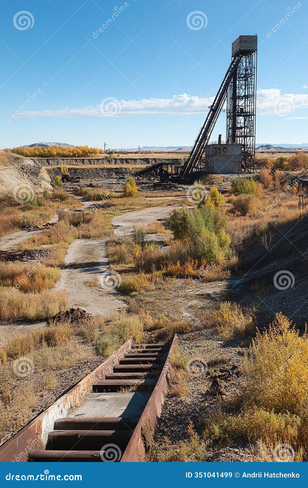 A Desolate Mining Site Showing Large Areas of Destroyed Land and ...