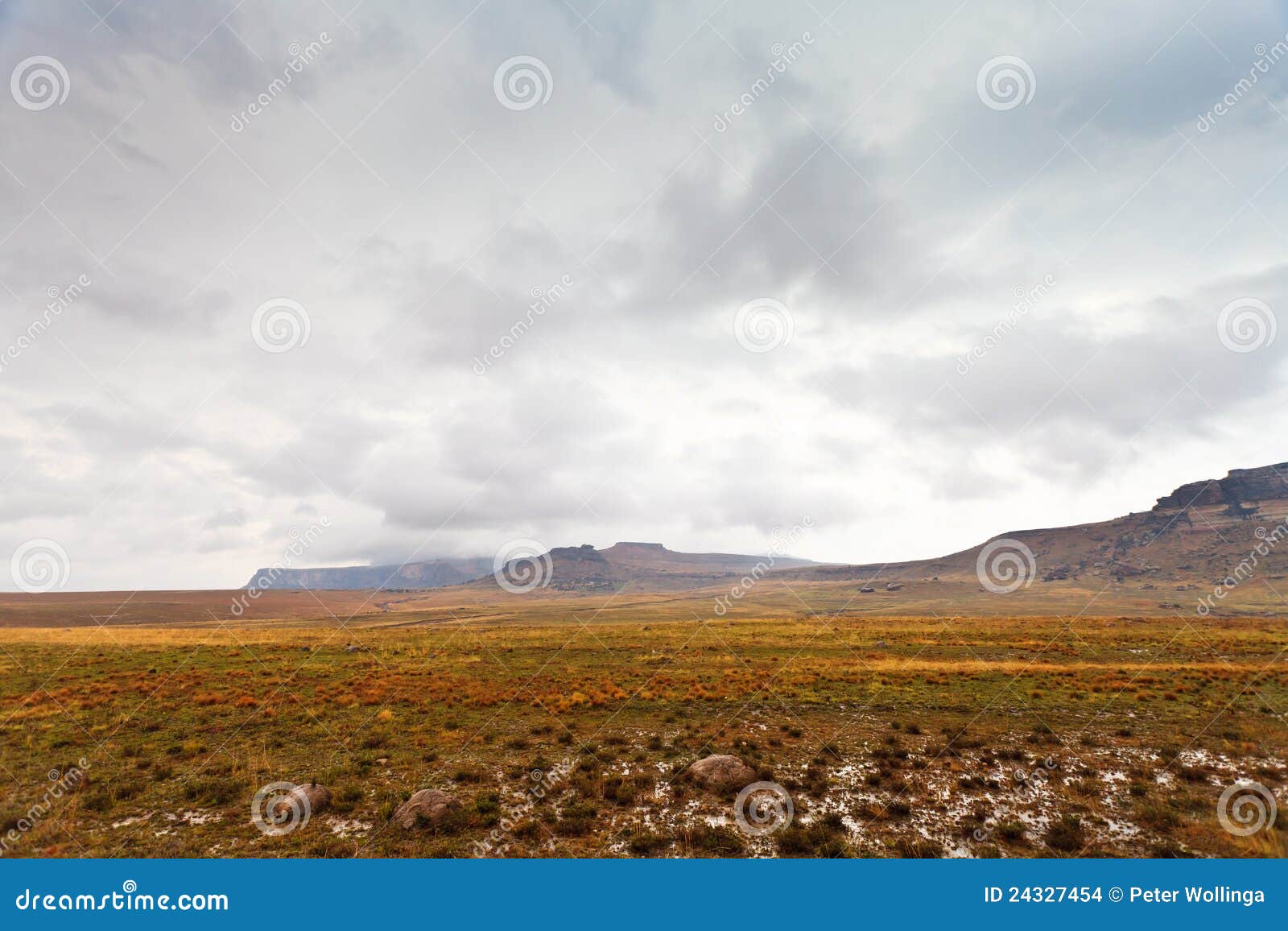 Desolate Mountain Landscape on a Rainy Day Stock Photo - Image of ...