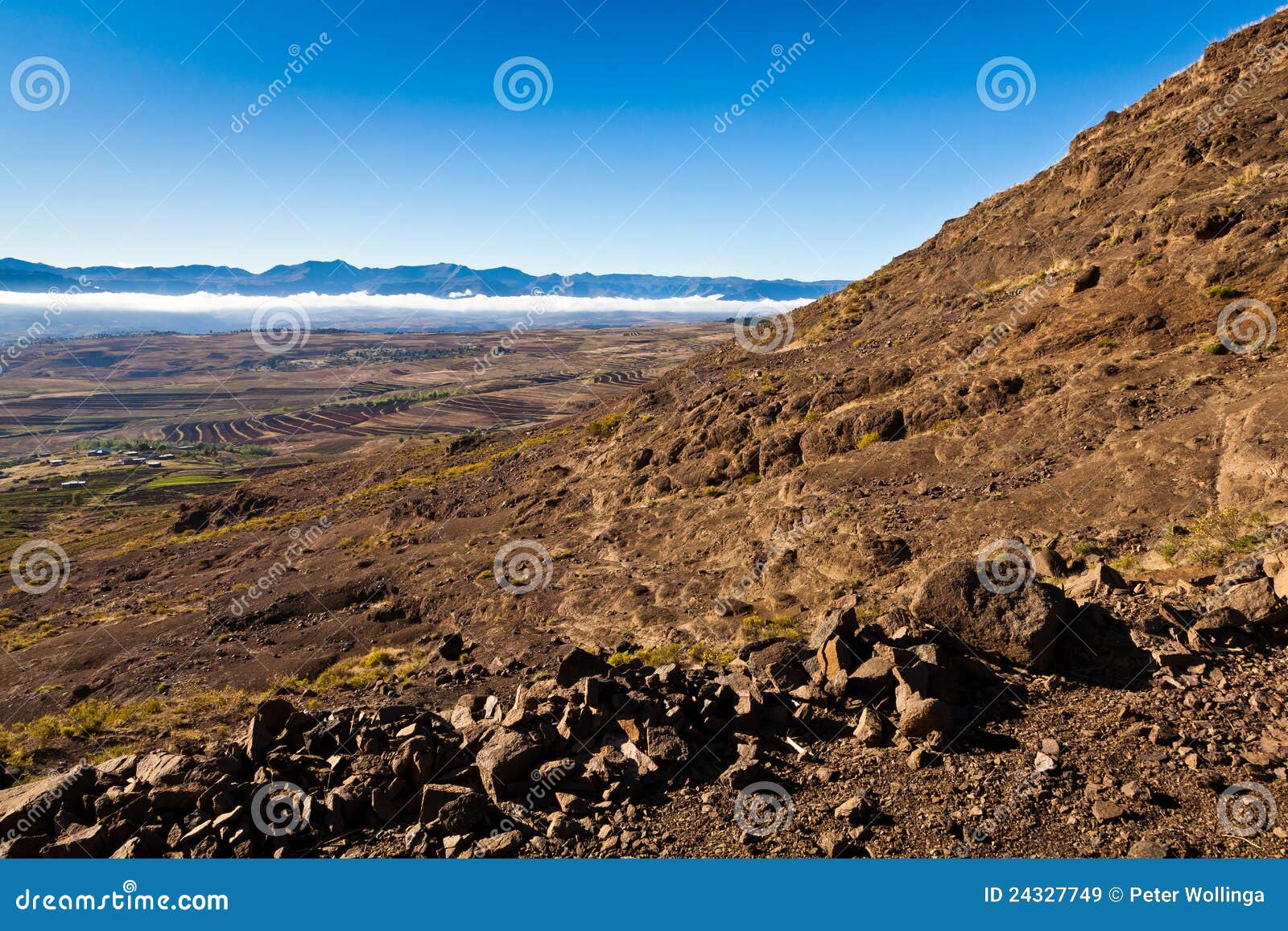 Desolate Mountain Landscape with Rocks Stock Image - Image of view ...