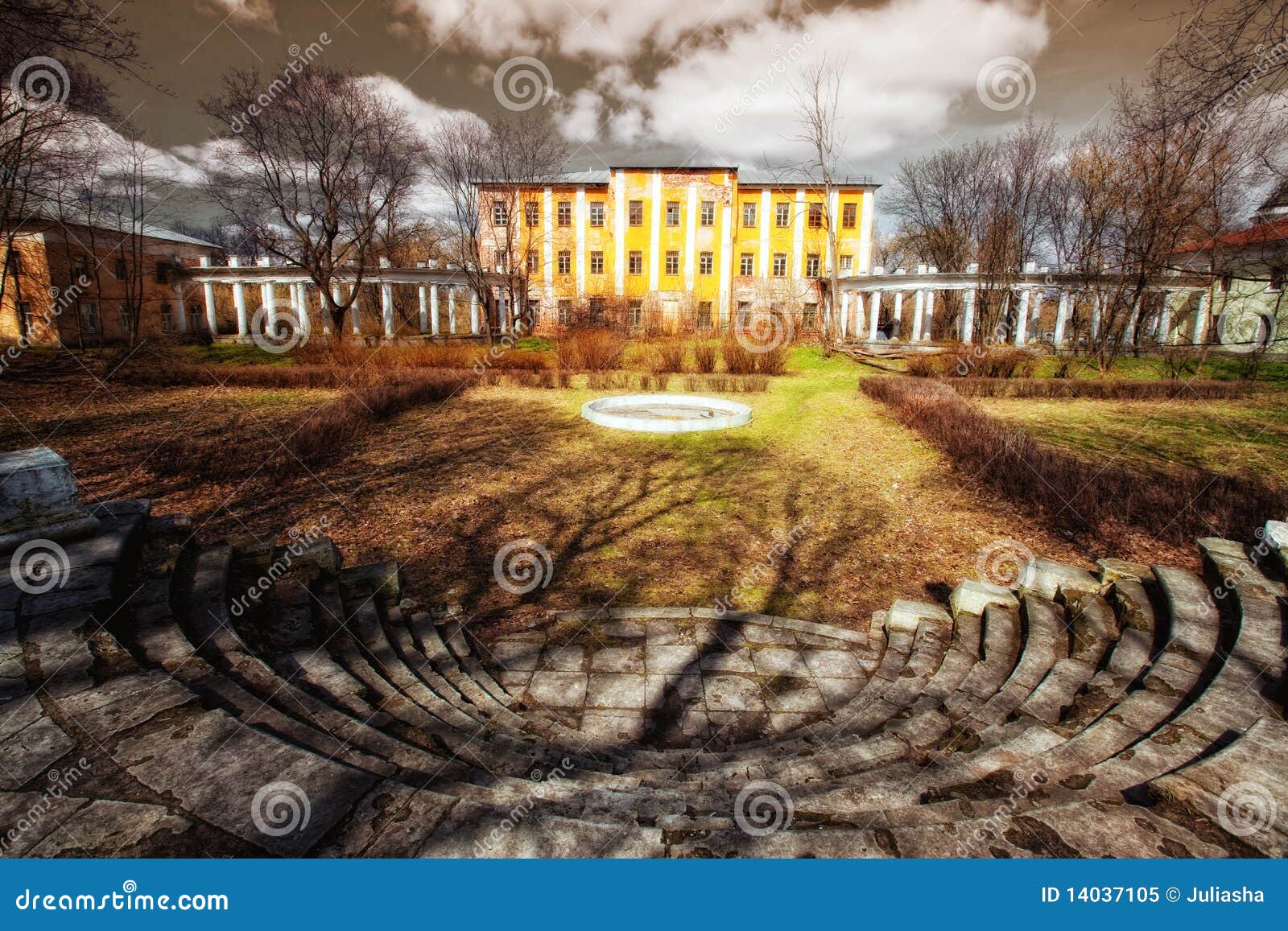 Desolate old mansion stock image. Image of classicism - 14037105